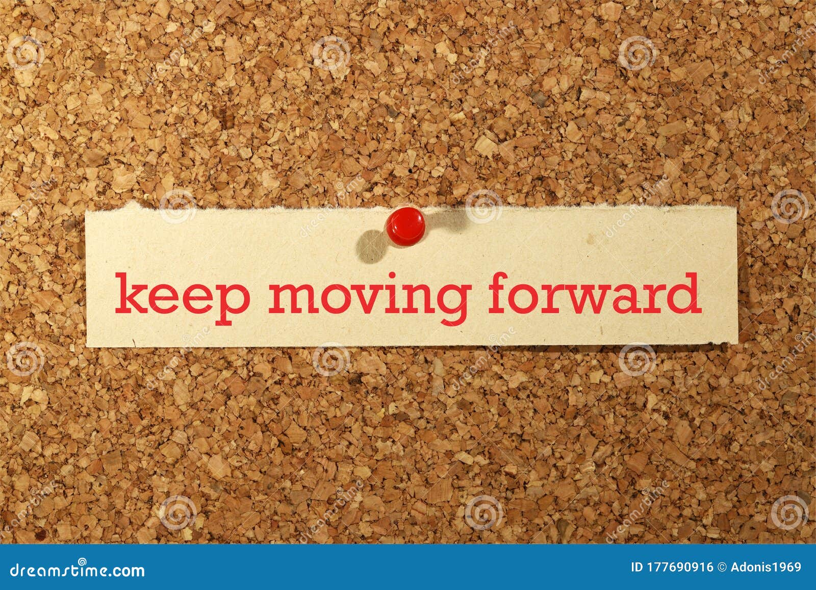 Keep Moving Forward on Paper Stock Photo - Image of improvement ...