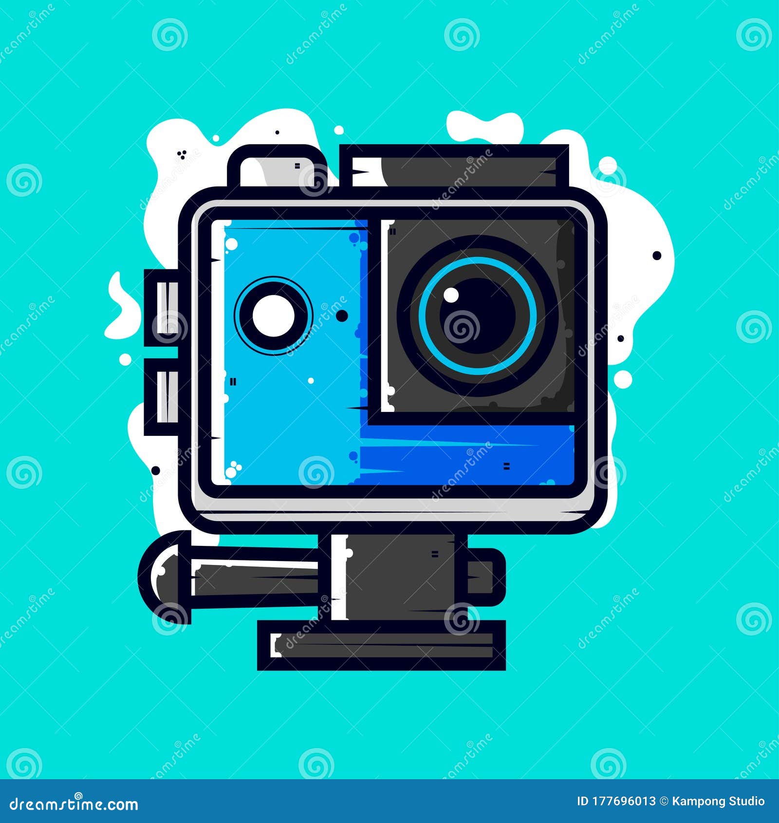 Illustration Vector of Camera with Blue Colors Stock Vector ...