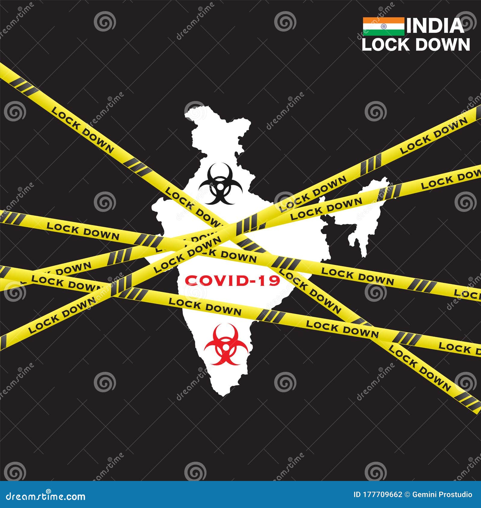 India National Lockdown Due To Coronavirus Crisis Covid-19 Disease ...