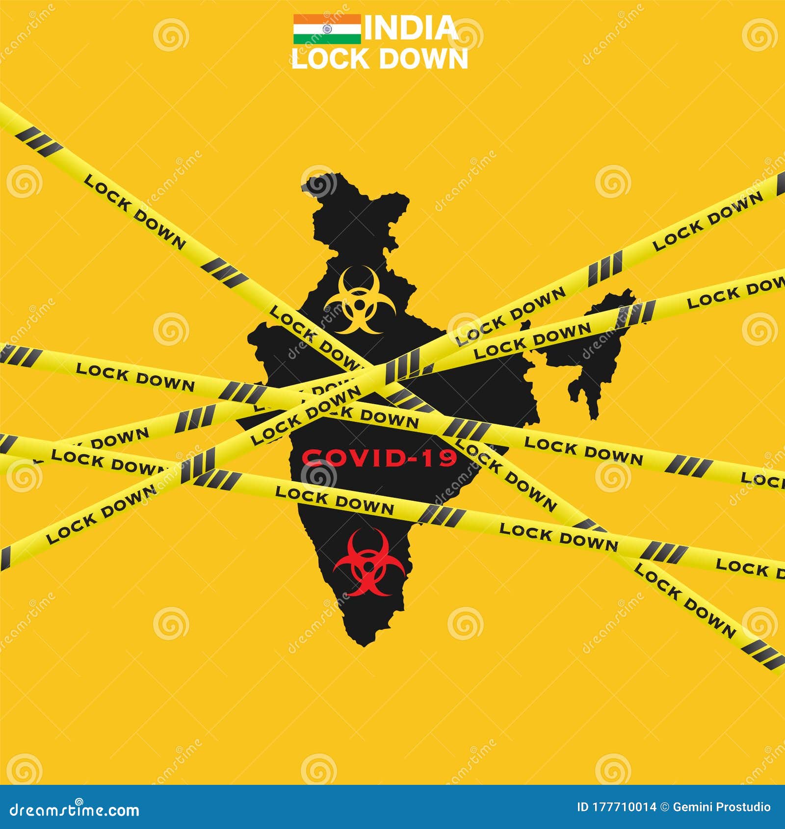 India National Lockdown Due To Coronavirus Crisis Covid-19 Disease ...