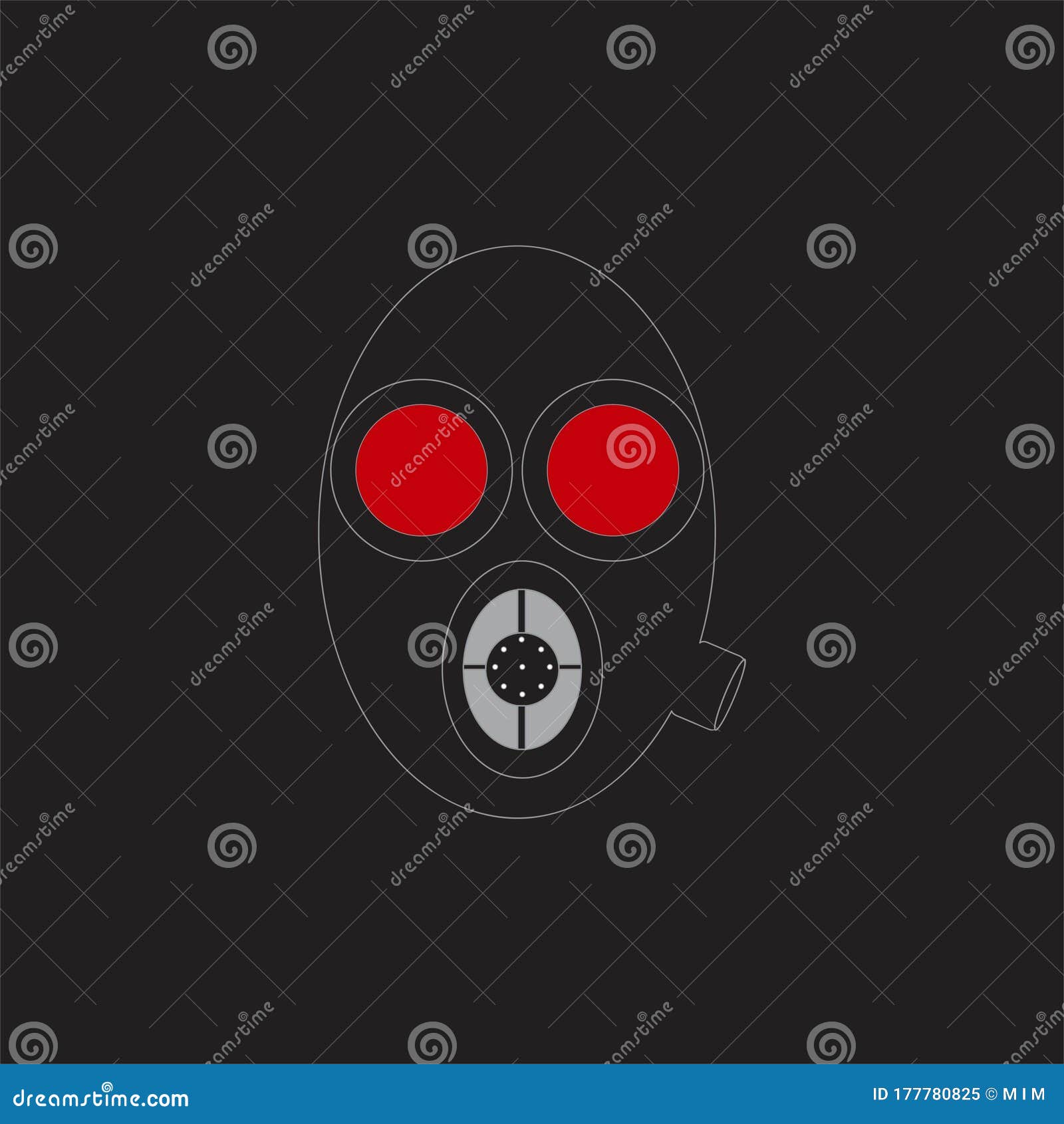 This is vector hazmat mask stock vector. Illustration of hazmat - 177780825