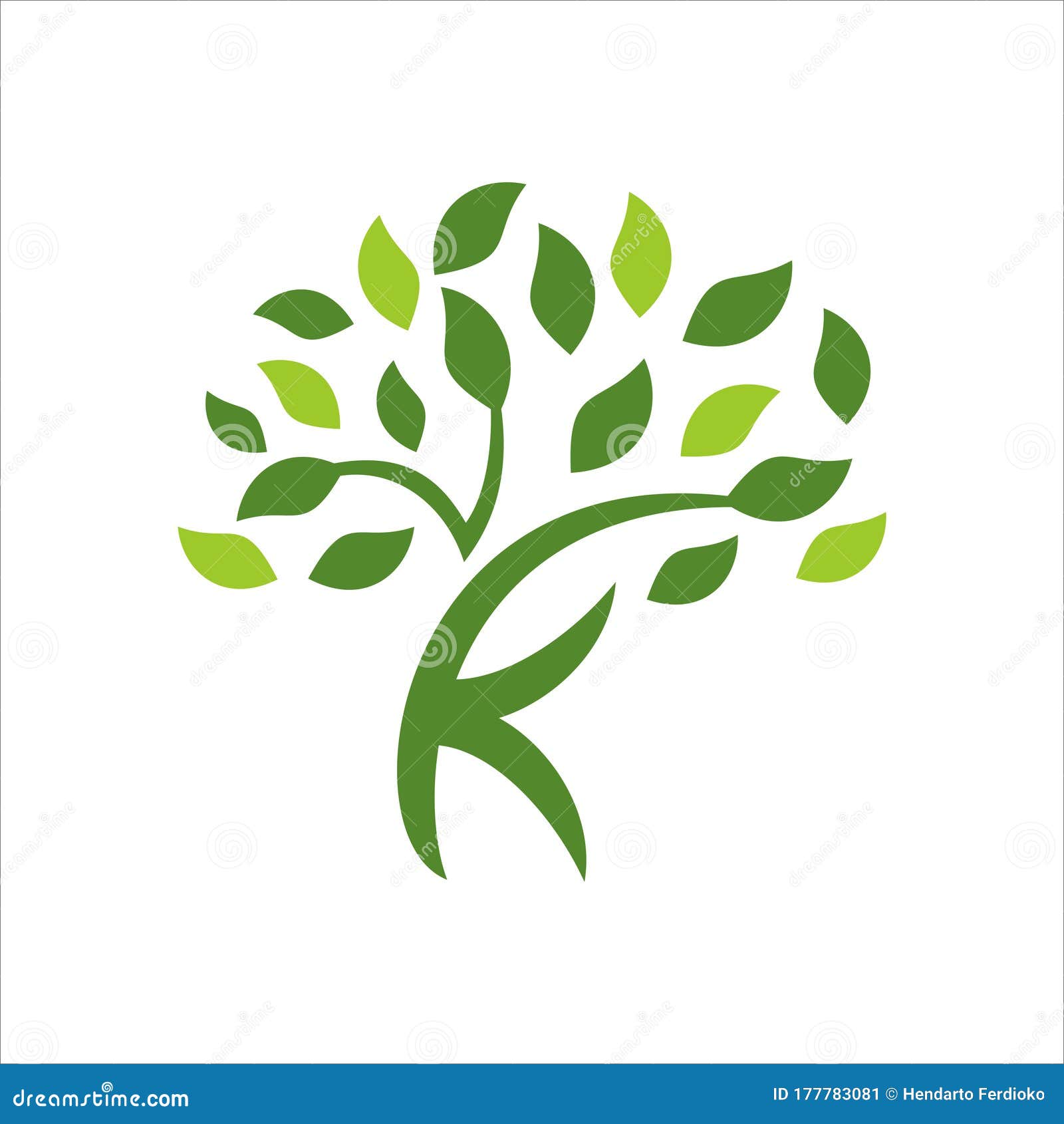 Letter K Tree Leaf Logo with Green Trees that Grow Rapidly for All Your ...