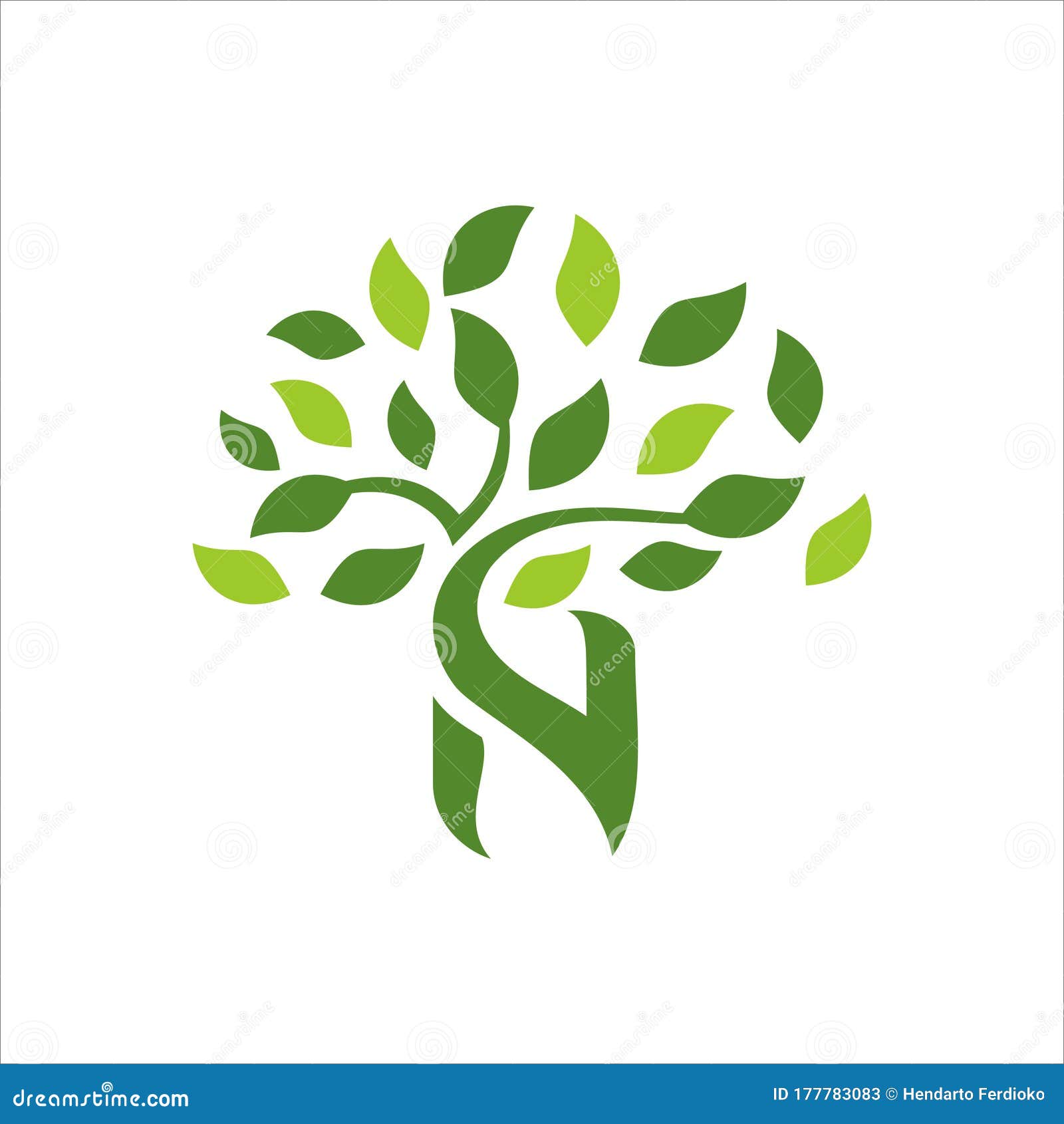 Letter N Tree Leaf Logo with Green Trees that Grow Rapidly for All Your ...