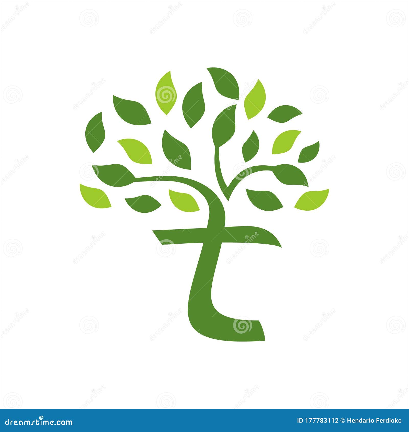 Letter T Tree Leaf Logo with Green Trees that Grow Rapidly for All Your ...