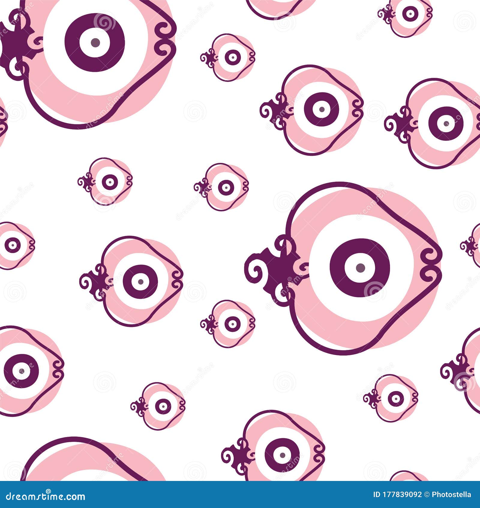 Evil Purple Cartoon Slime Monster With Digested Bones Inside Vector ...