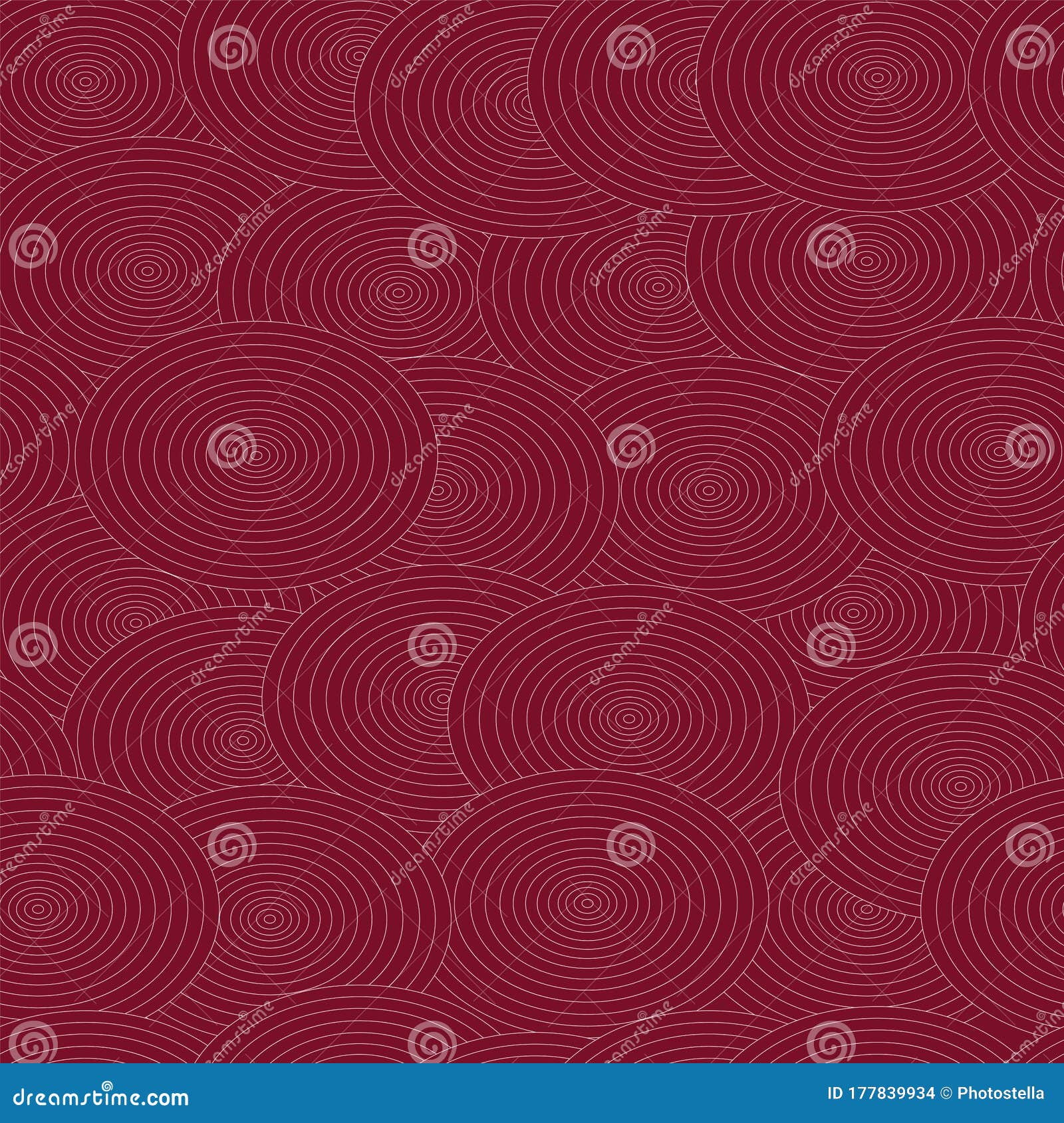Seamless Pattern with Dark Red Circles and White Details Vector Stock ...