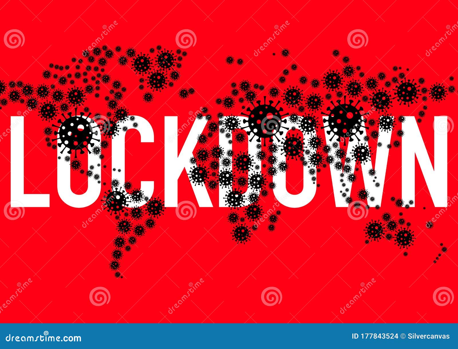 LOCKDOWN Impact of Coronavirus on Global Markets Stock Illustration ...