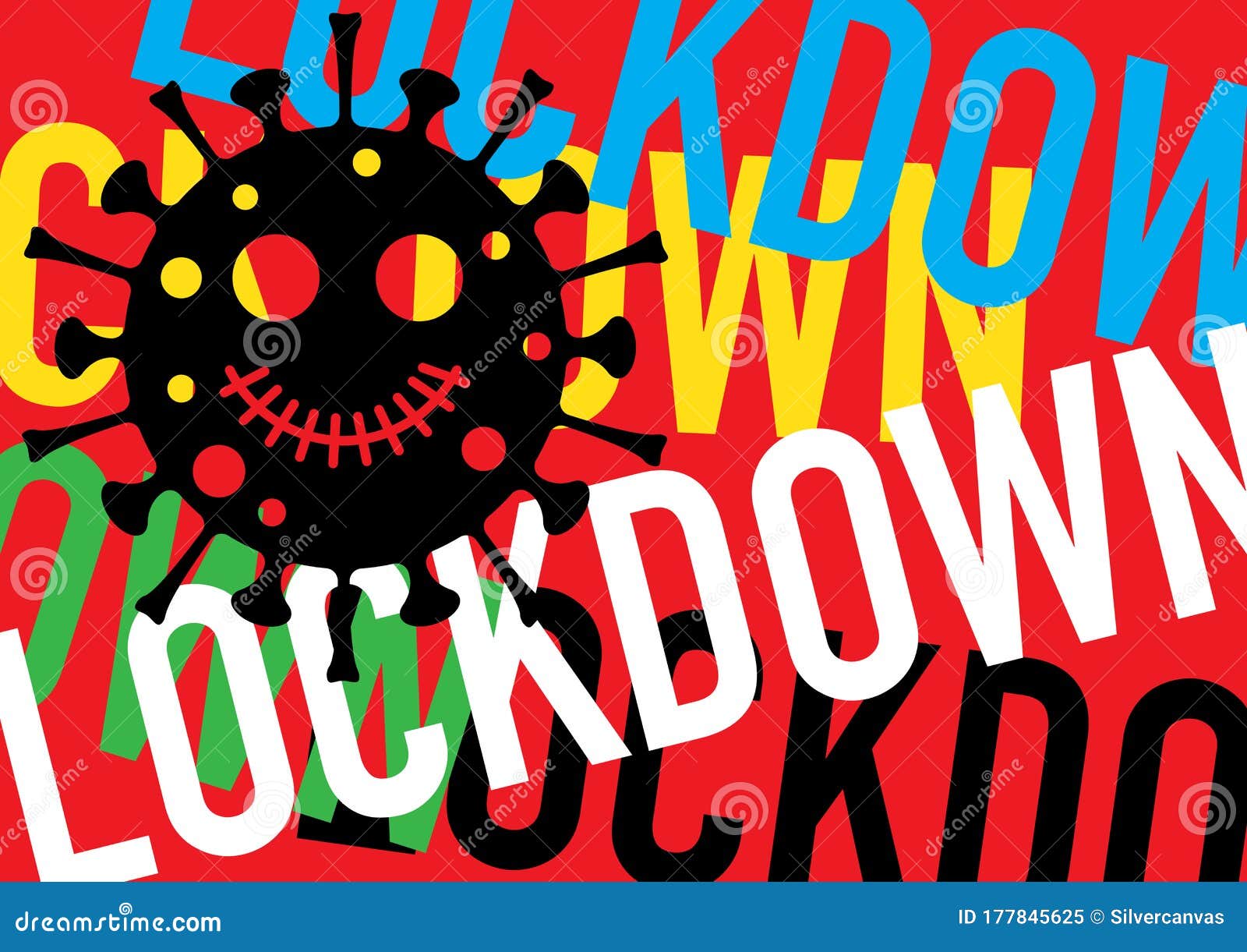 LOCKDOWN Impact of Coronavirus on Global Markets Stock Vector ...