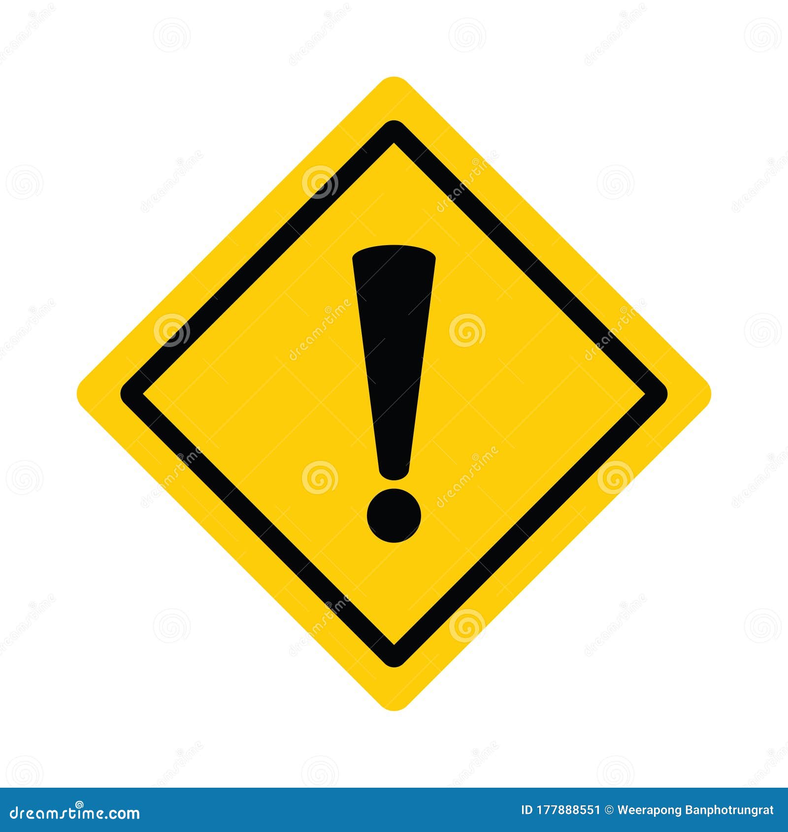 Caution and warning sign stock vector. Illustration of concept - 177888551