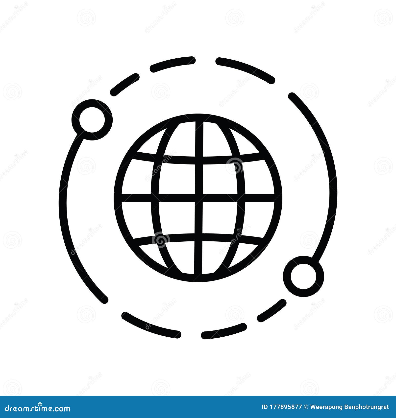 Globe Icon for the Globalization Stock Vector - Illustration of white ...