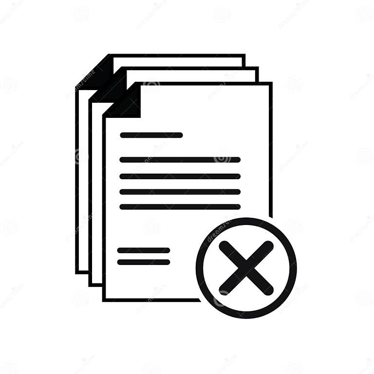 Wrong documents and repor stock vector. Illustration of wrong - 177897804