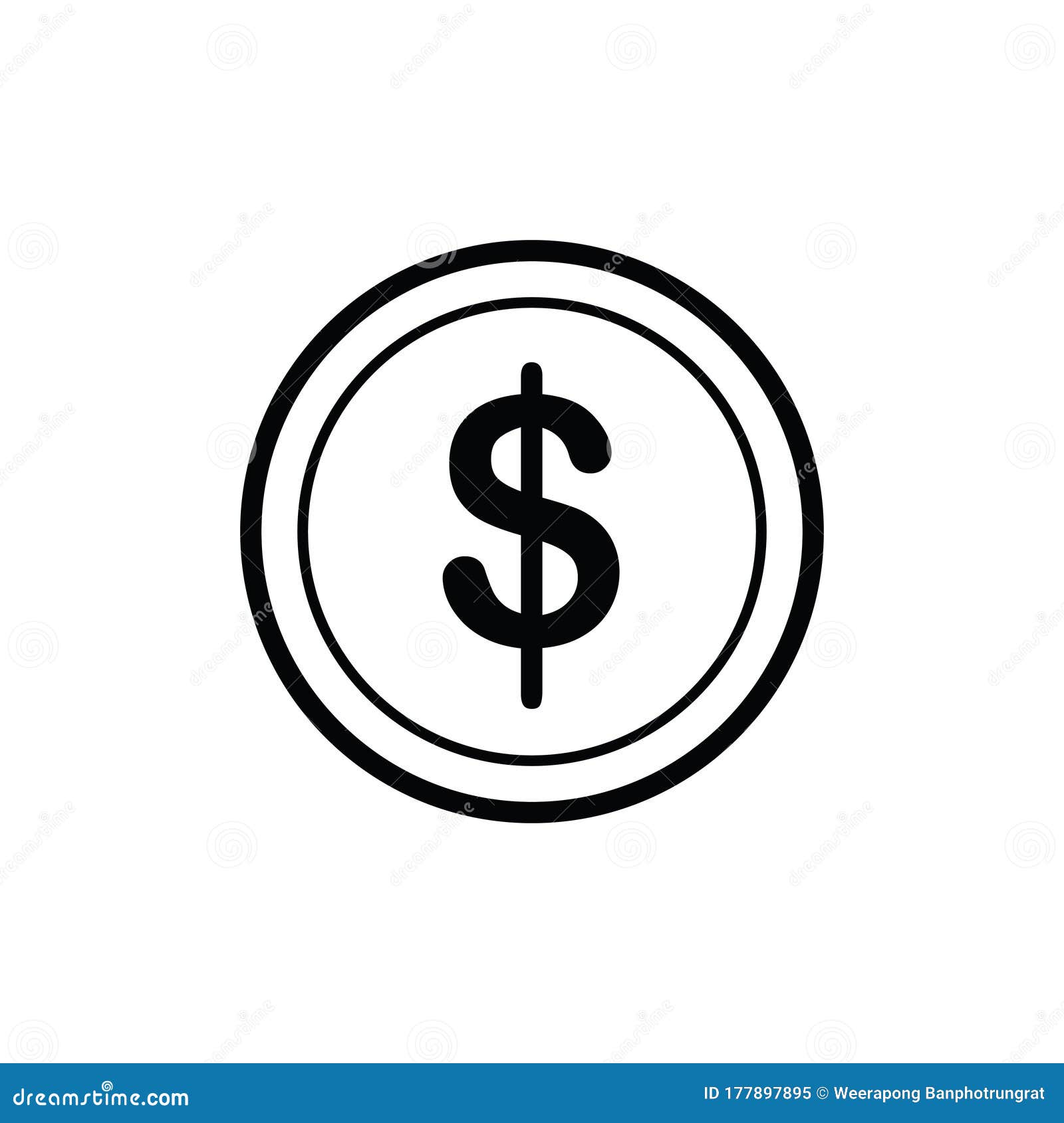 The Coin, the Sign of Money Stock Vector - Illustration of finance ...