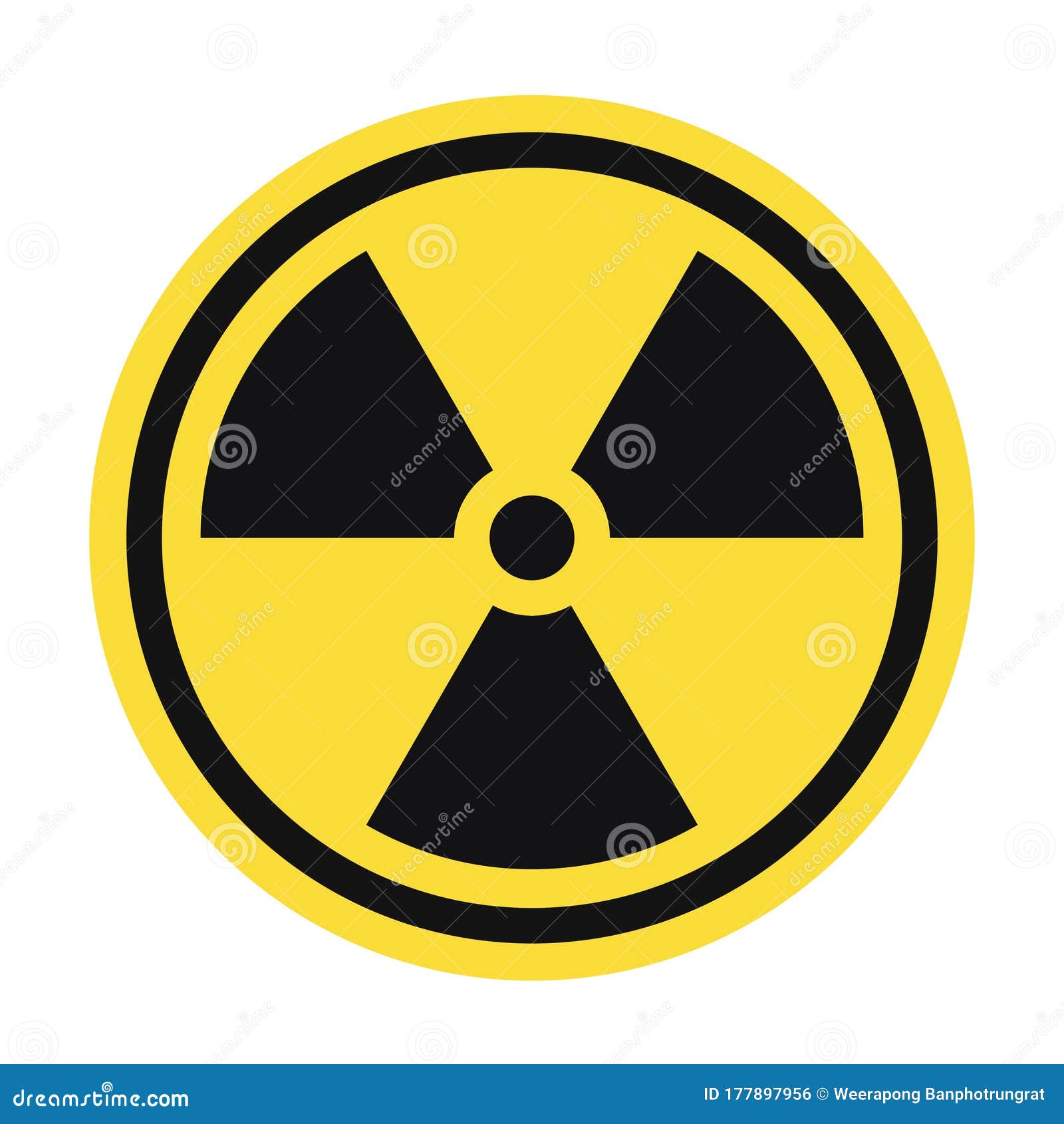 Radioactive Sign for Warning Stock Vector - Illustration of atomic ...