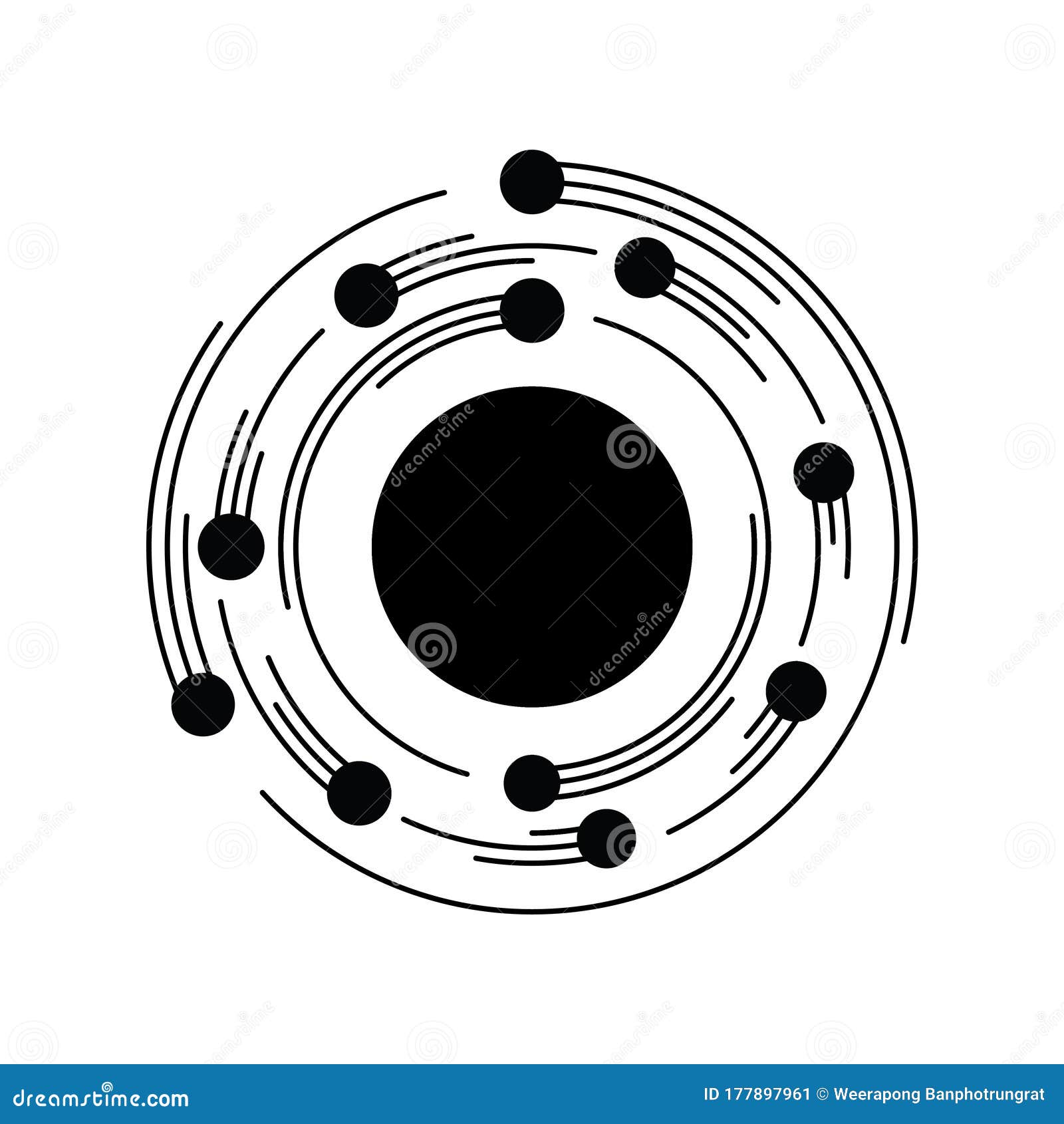Nucleus Symbol for Scientists Stock Vector - Illustration of students ...