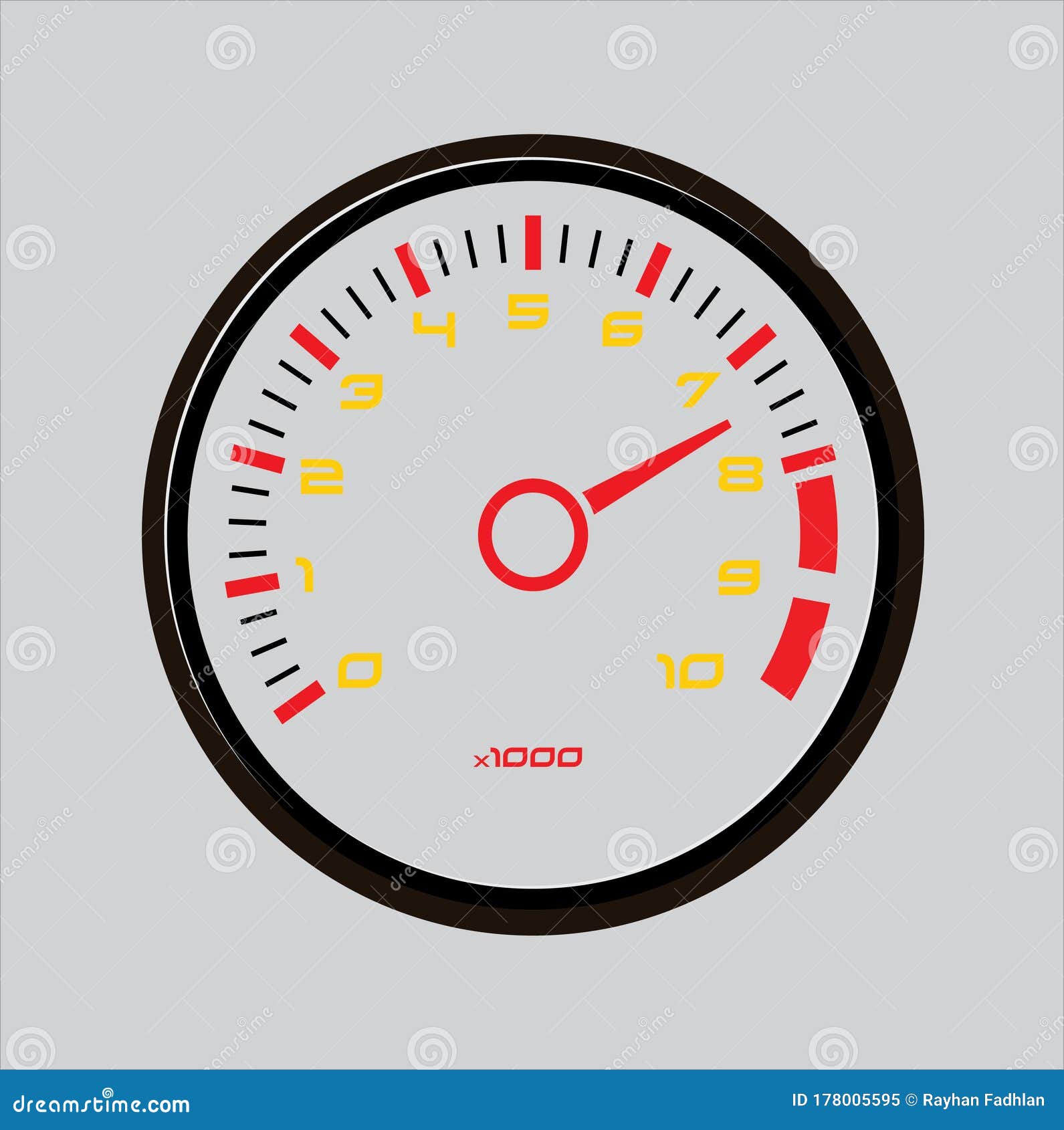 Speedometer Vector Icon with a Gray Background Stock Vector ...