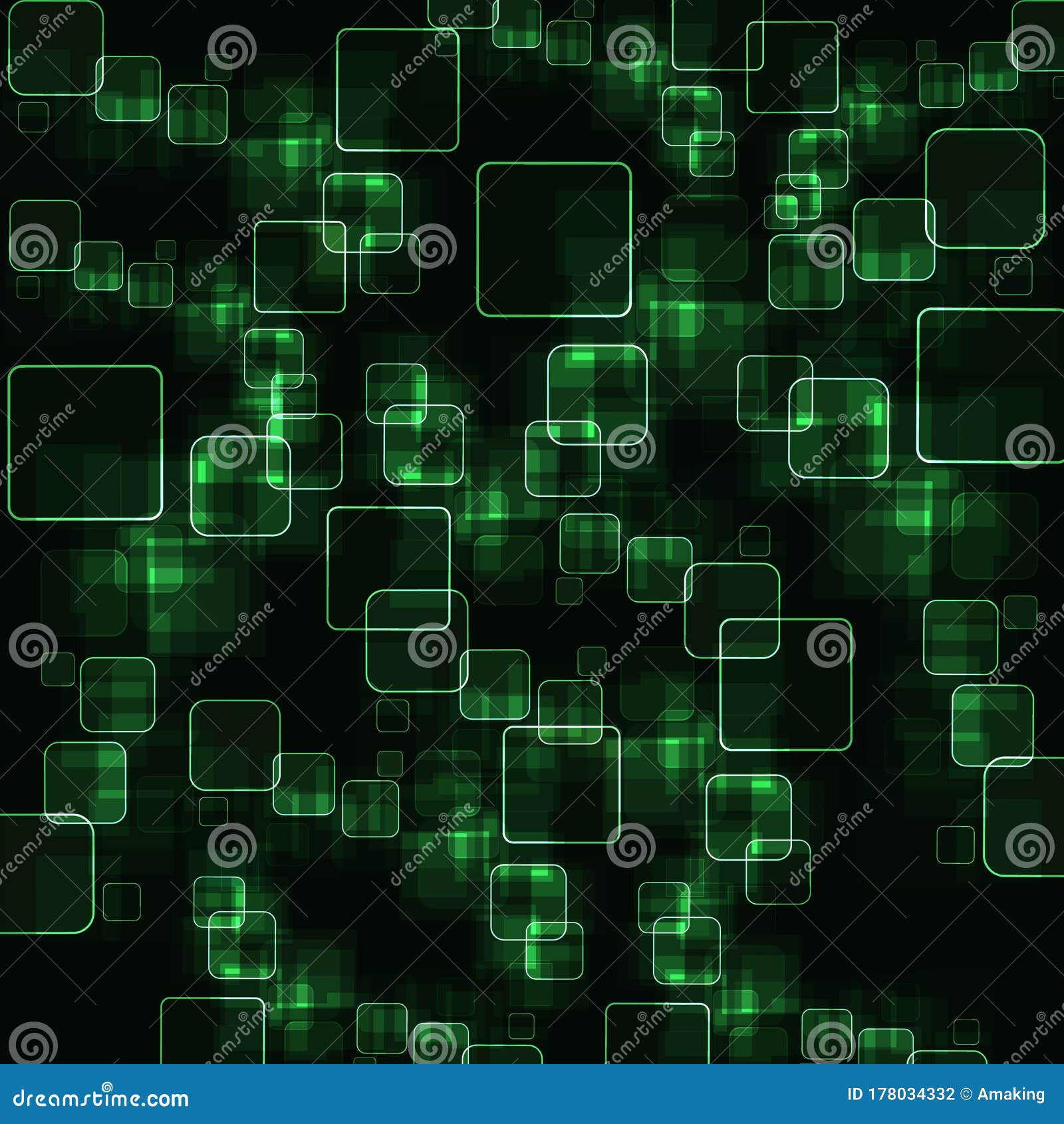 Abstract Futuristic Glowing Squares Background, Abstract Art Design ...