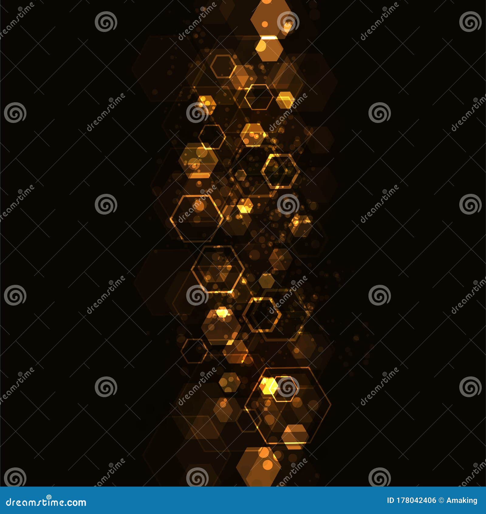 Abstract Futuristic Glowing Hexagons Background, Abstract Art Design ...