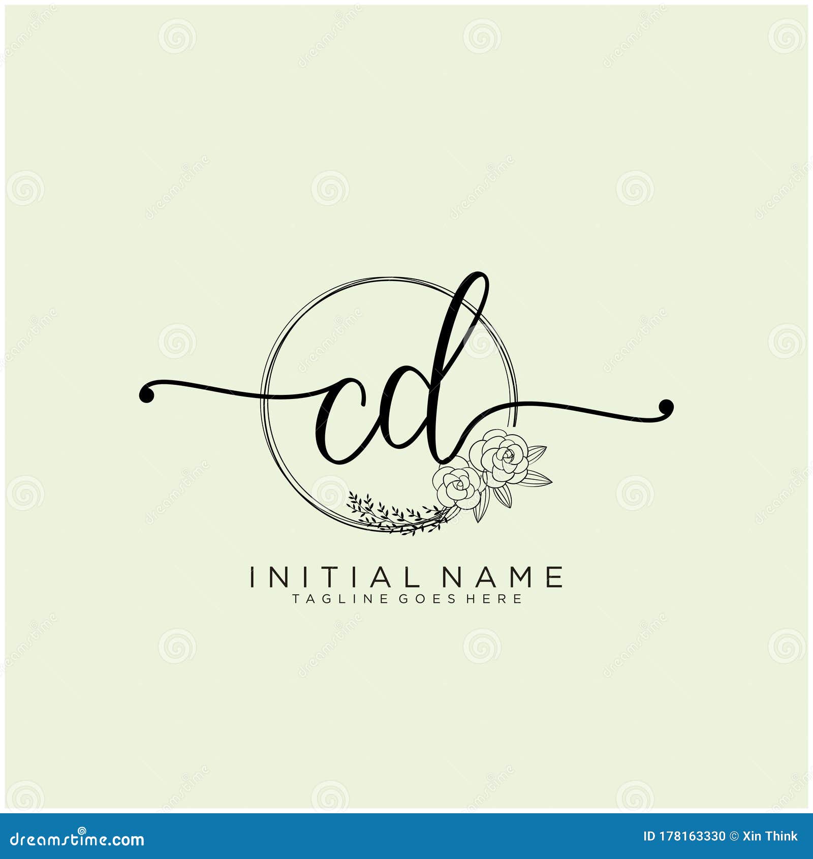 CD Letter Initial Beauty Monogram and Elegant Stock Vector ...