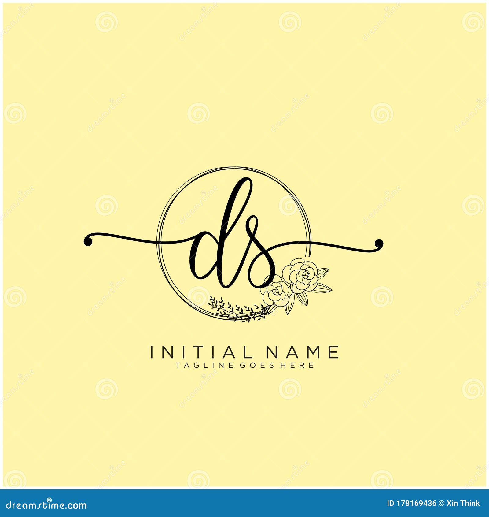 DS Letter Initial Beauty Monogram and Elegant Stock Vector ...