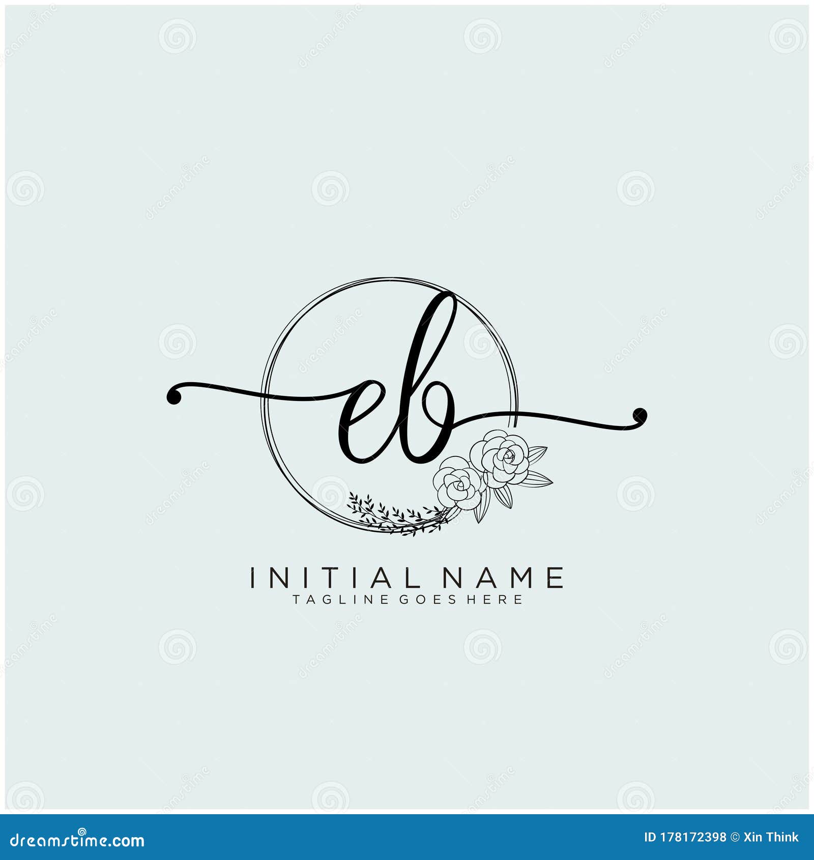 EB Letter Initial Beauty Monogram and Elegant Stock Vector ...