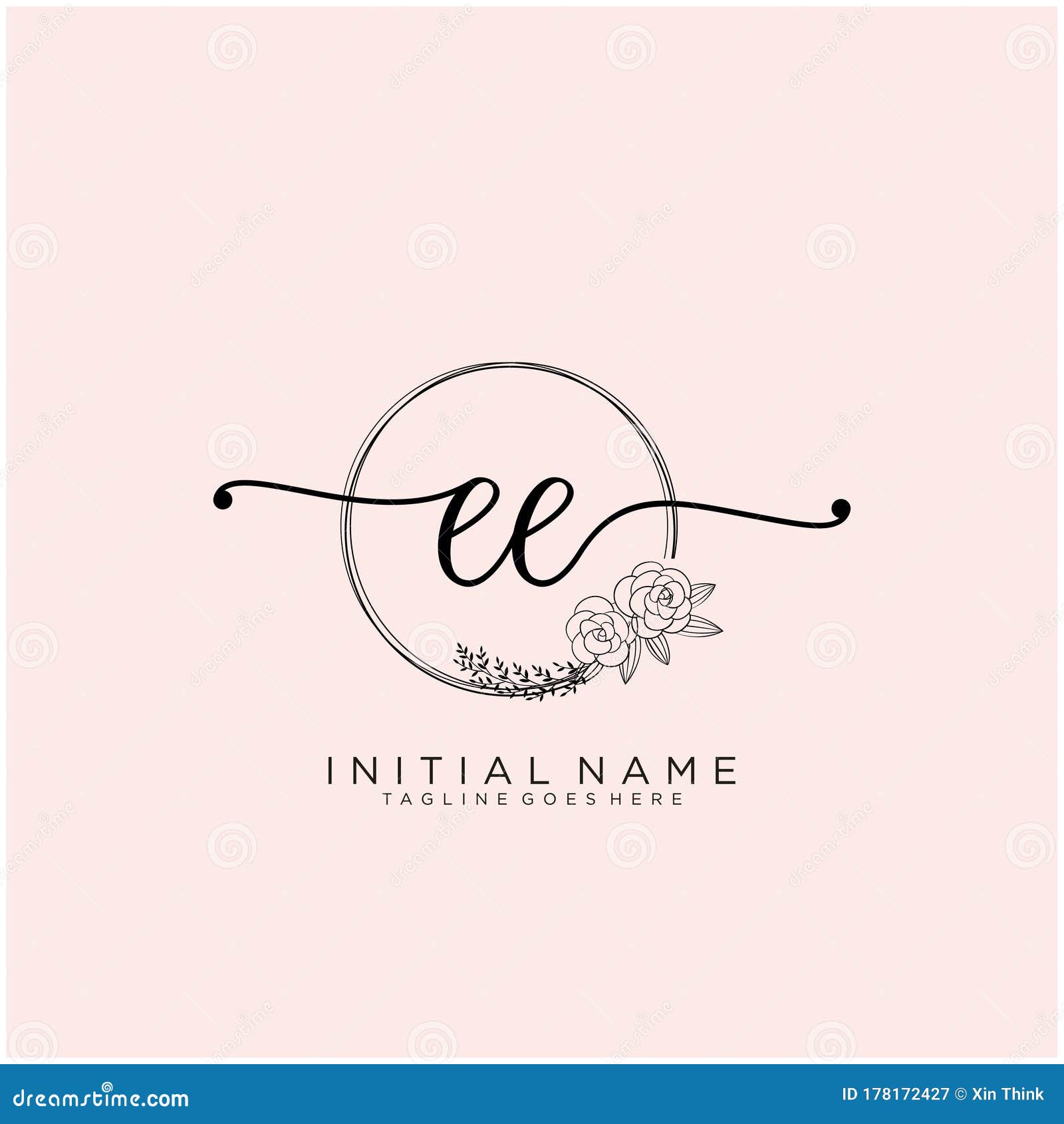 EE Letter Initial Beauty Monogram and Elegant Stock Vector ...