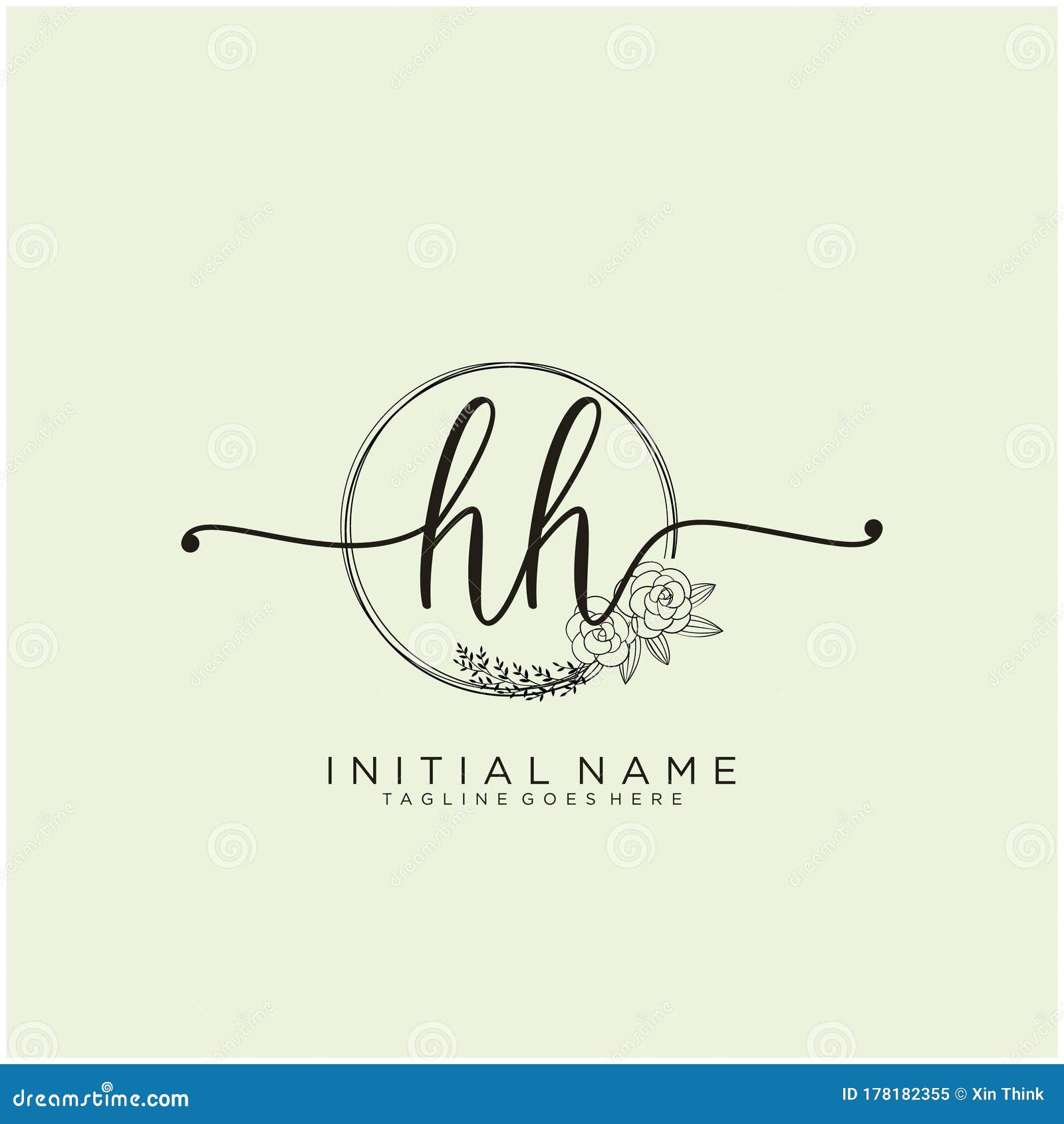 HH Letter Initial Beauty Monogram and Elegant Stock Vector ...
