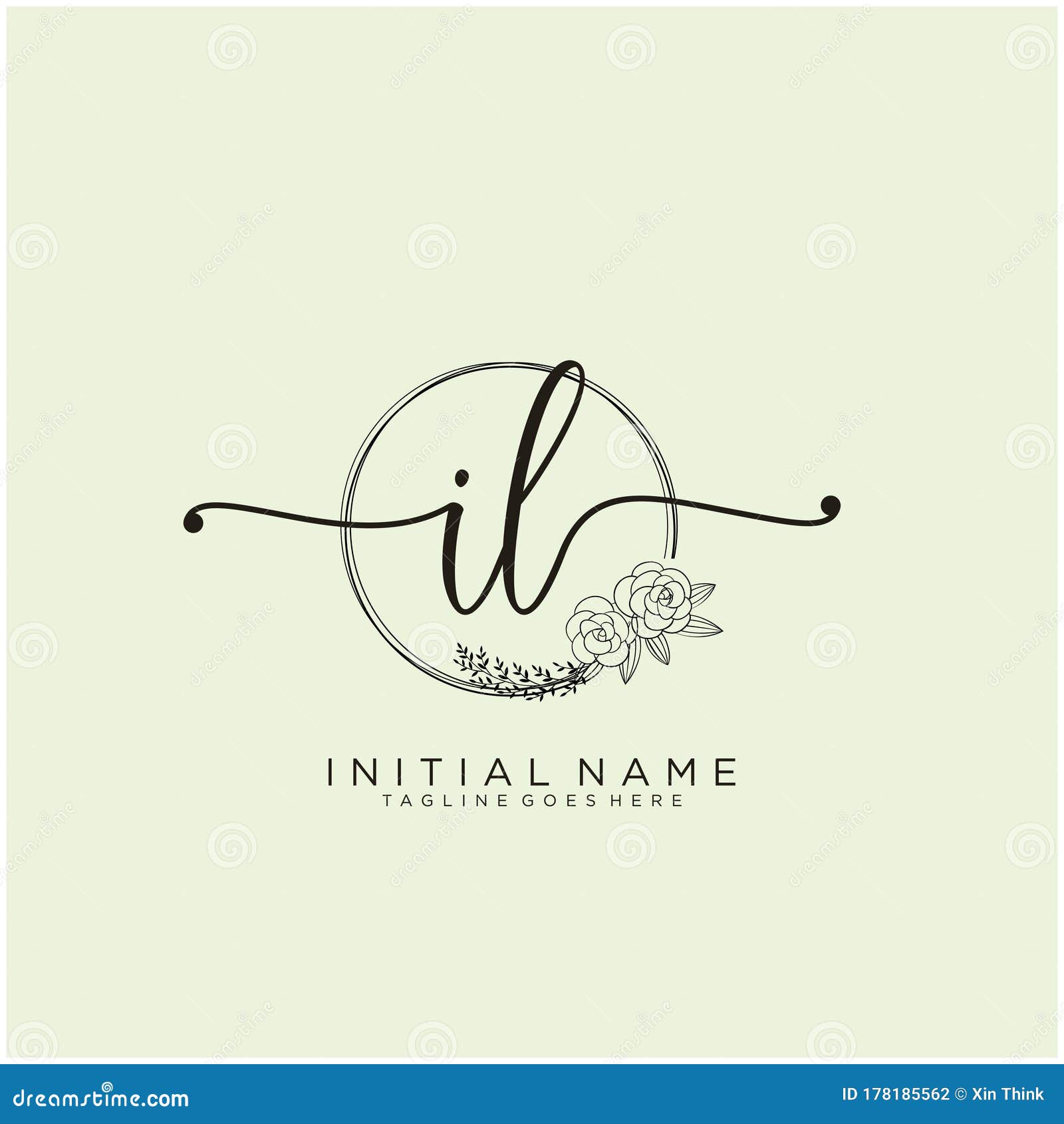 IL Letter Initial Beauty Monogram and Elegant Stock Vector ...