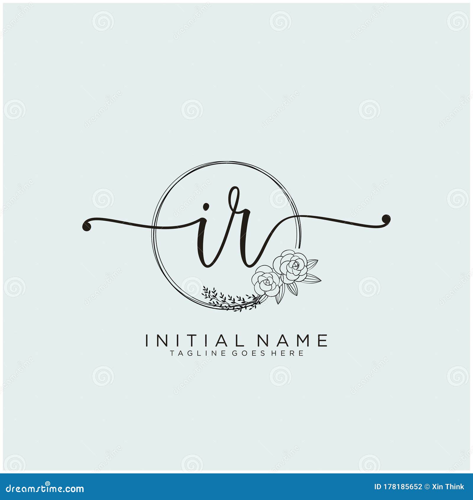 IR Letter Initial Beauty Monogram and Elegant Stock Vector ...