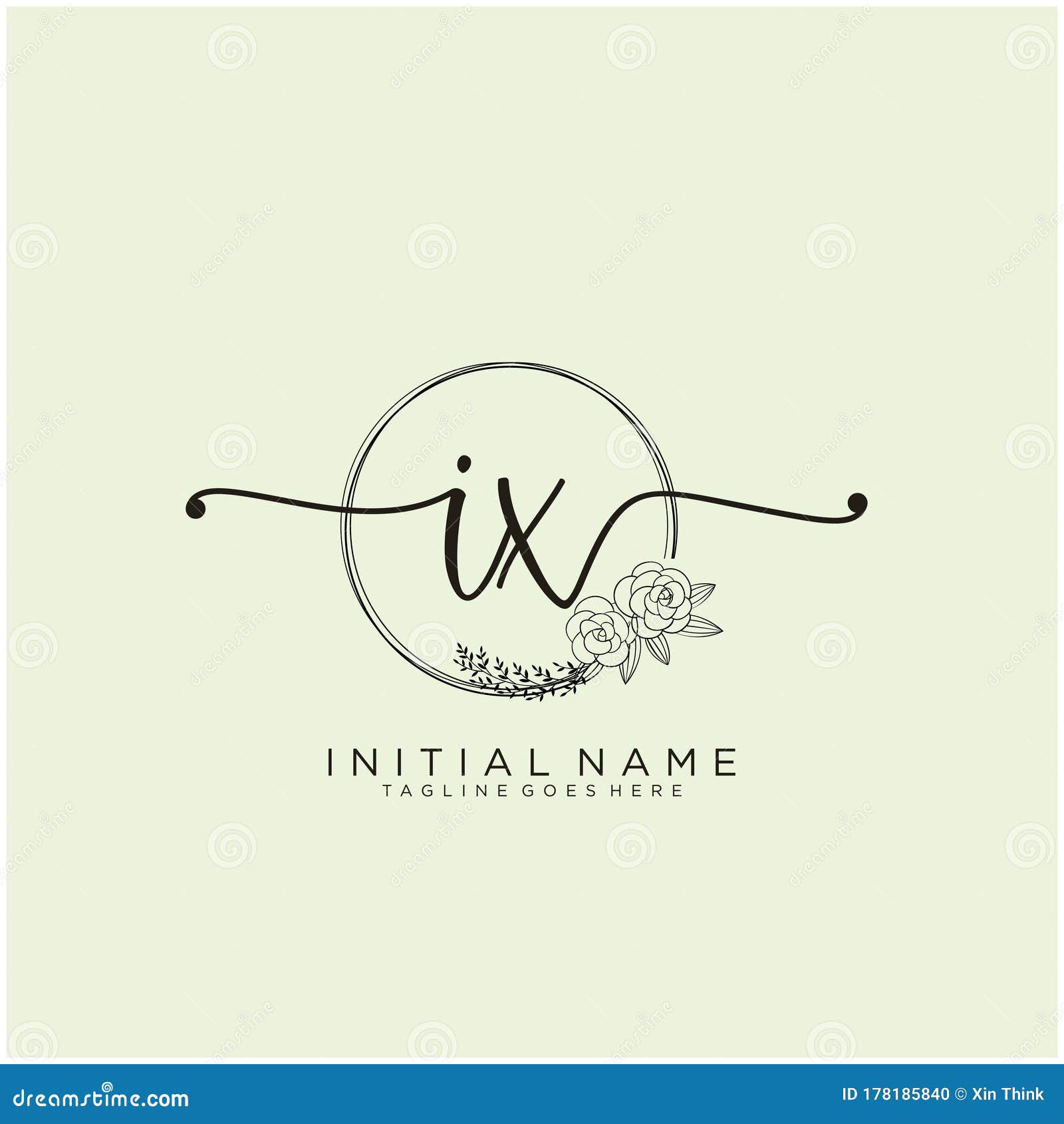 IX Letter Initial Beauty Monogram and Elegant Stock Vector ...