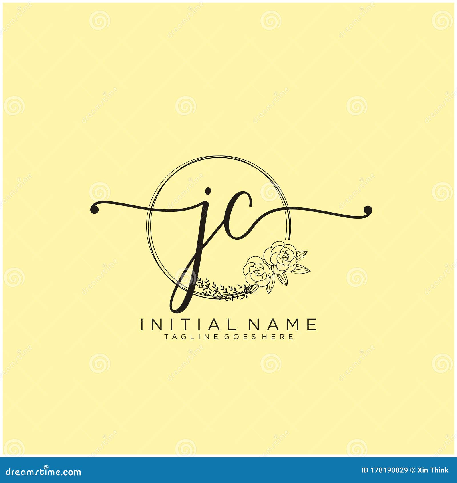JC Letter Initial Beauty Monogram and Elegant Stock Vector ...