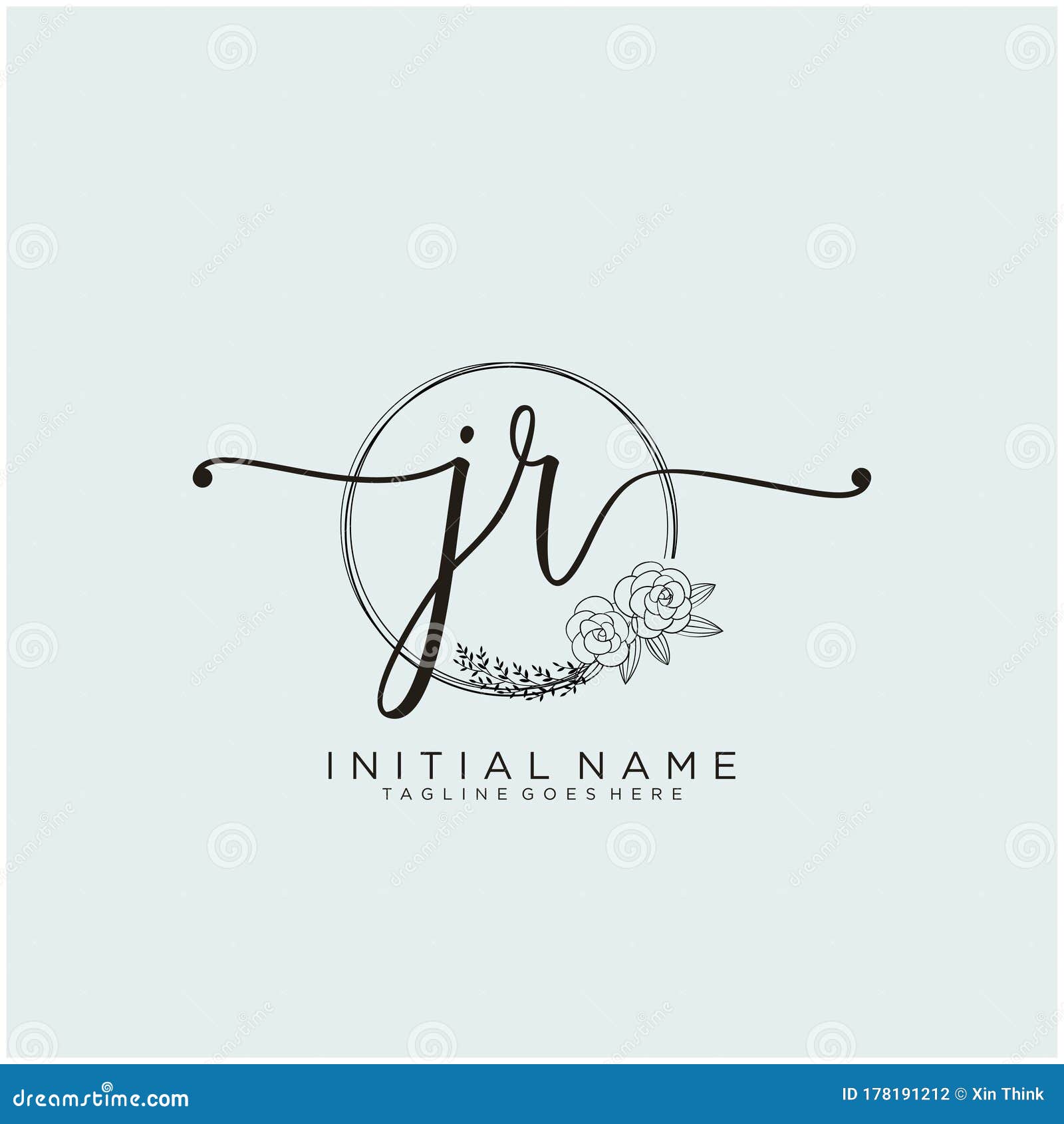 JR Letter Initial Beauty Monogram and Elegant Stock Vector ...