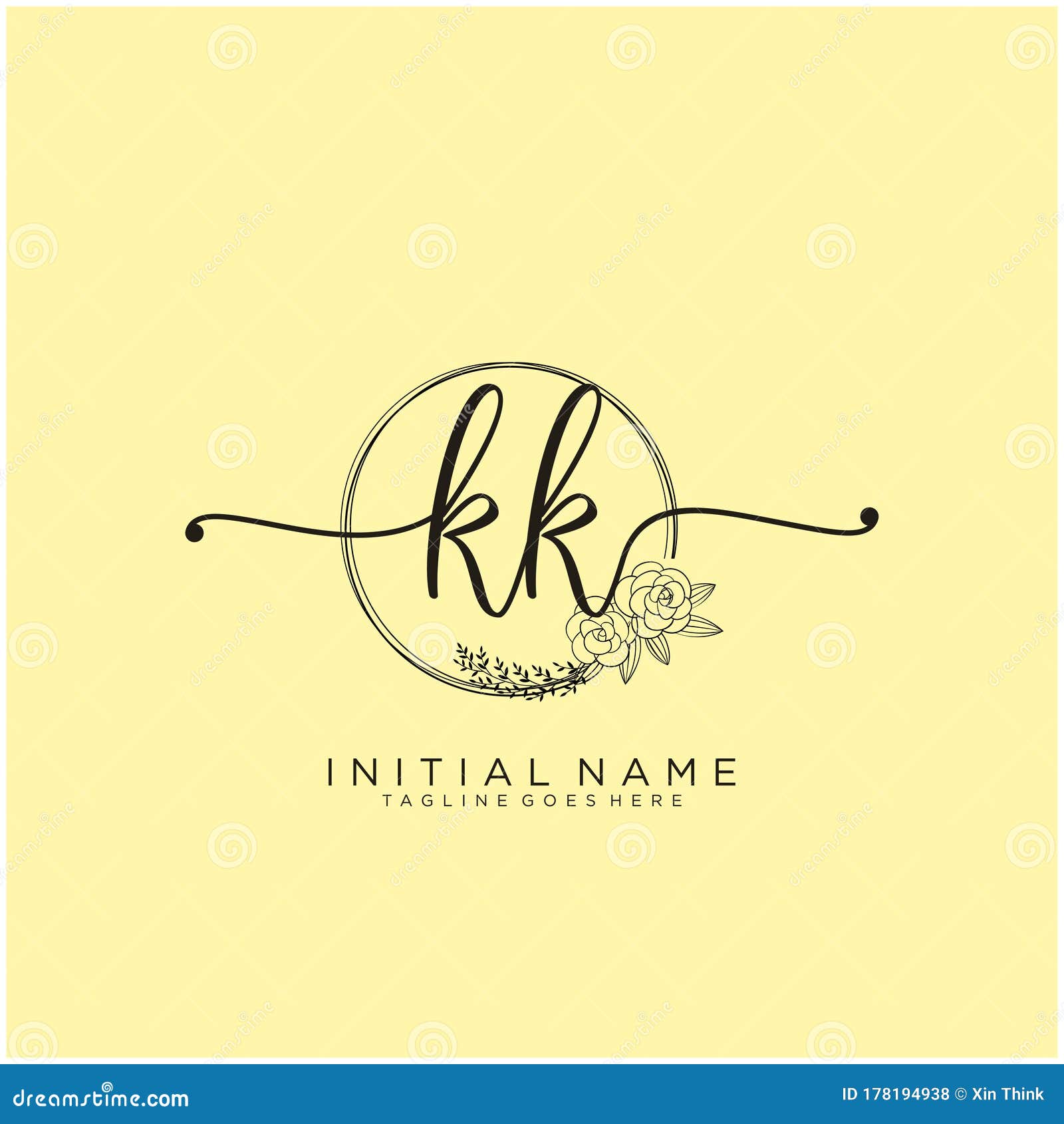 KK Letter Initial Beauty Monogram and Elegant Stock Vector ...