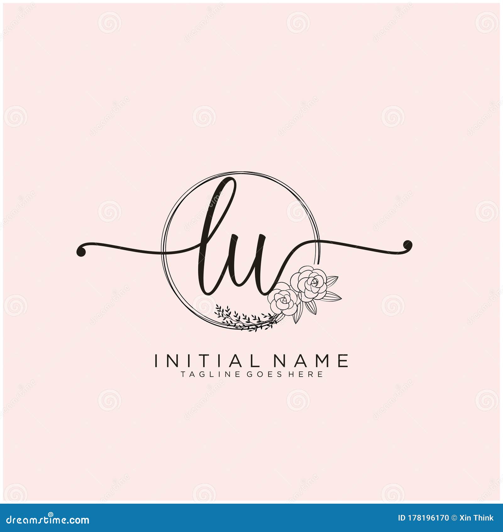 LU Letter Initial Beauty Monogram and Elegant Stock Vector ...