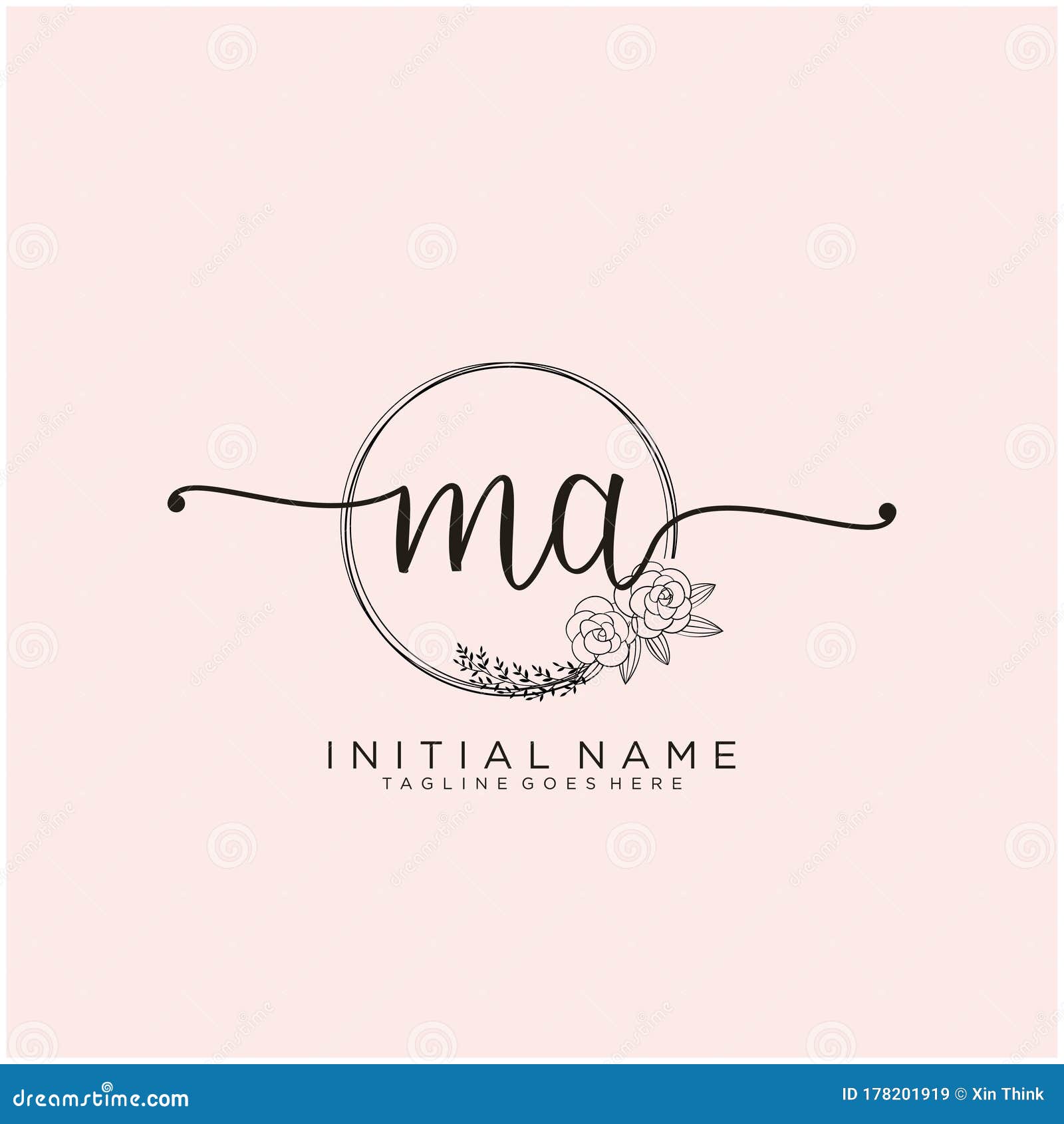 MA Letter Initial Beauty Monogram and Elegant Stock Vector ...