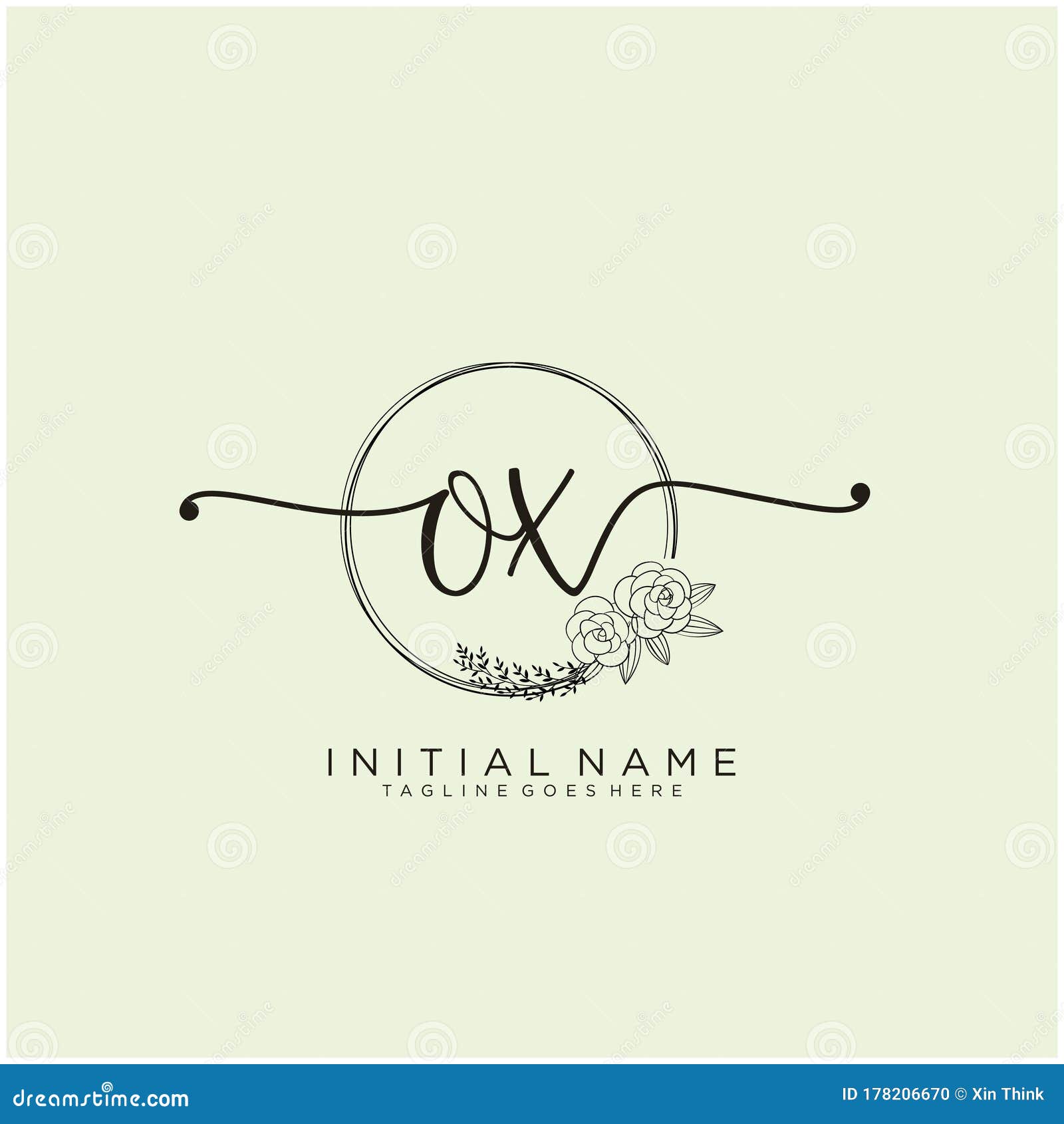 OX Letter Initial Beauty Monogram and Elegant Stock Vector ...