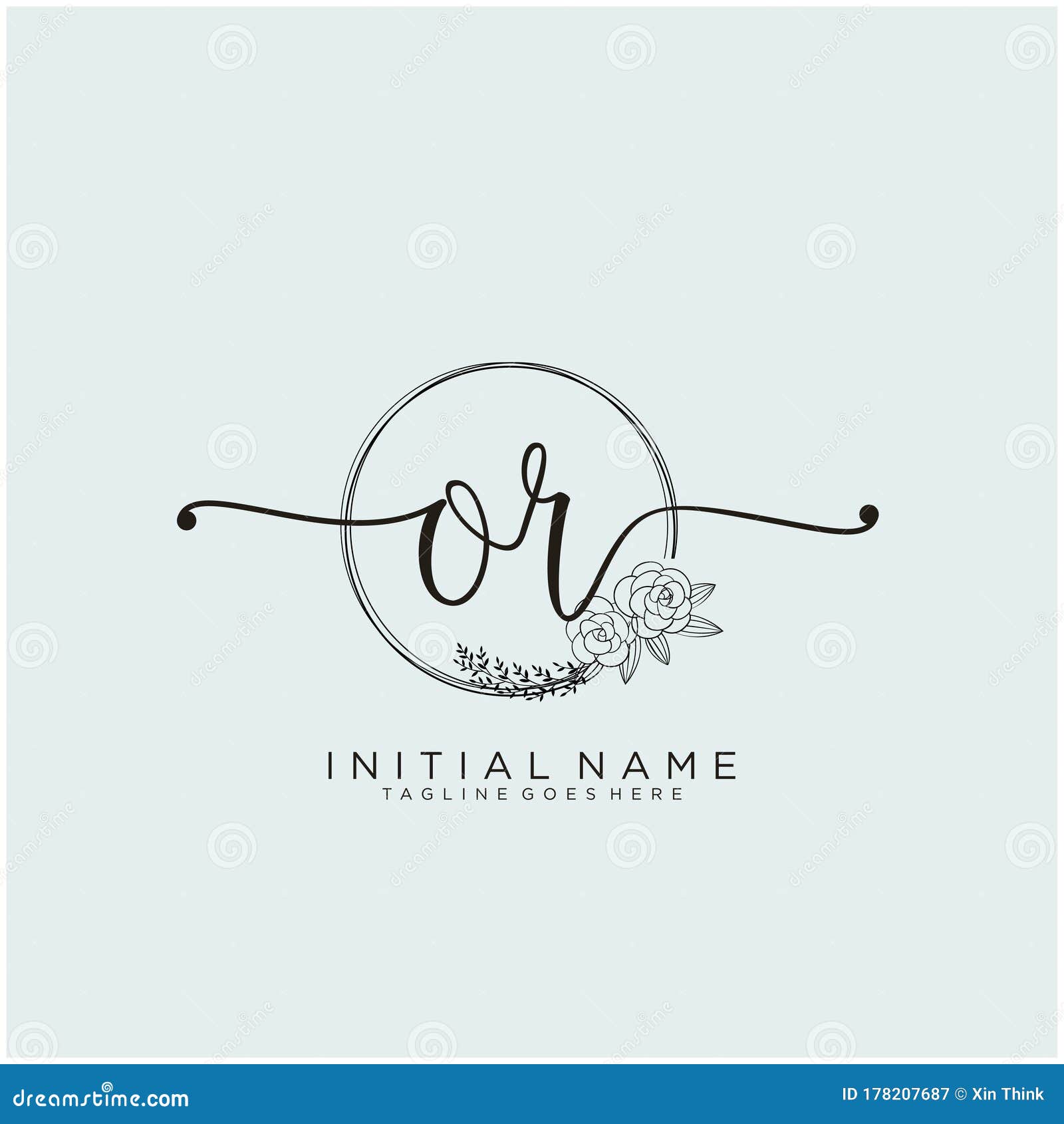 Or Letter Initial Beauty Monogram and Elegant Stock Illustration ...