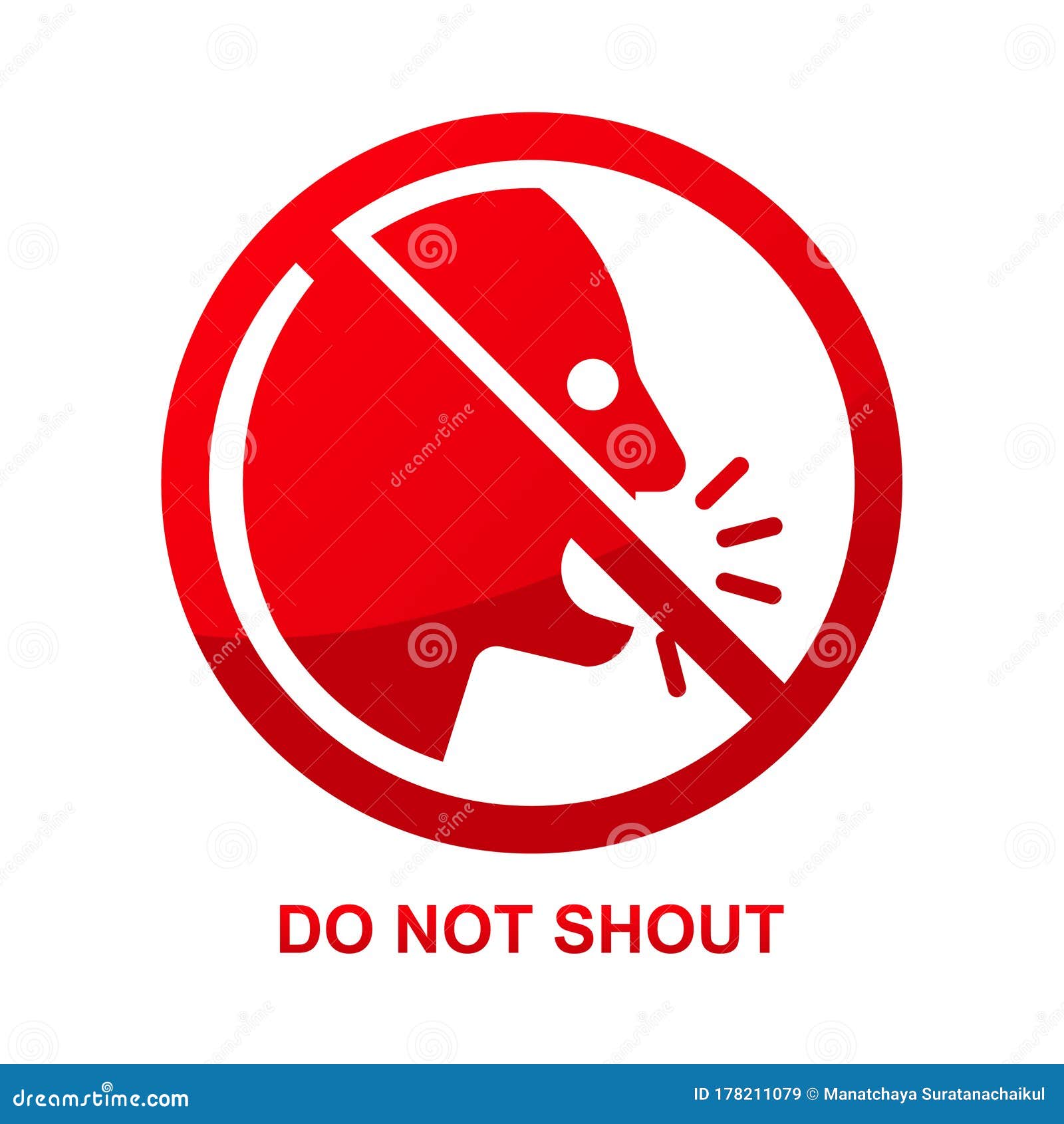 No Shout Prohibition Sign Sticker Royalty-Free Stock Photo ...