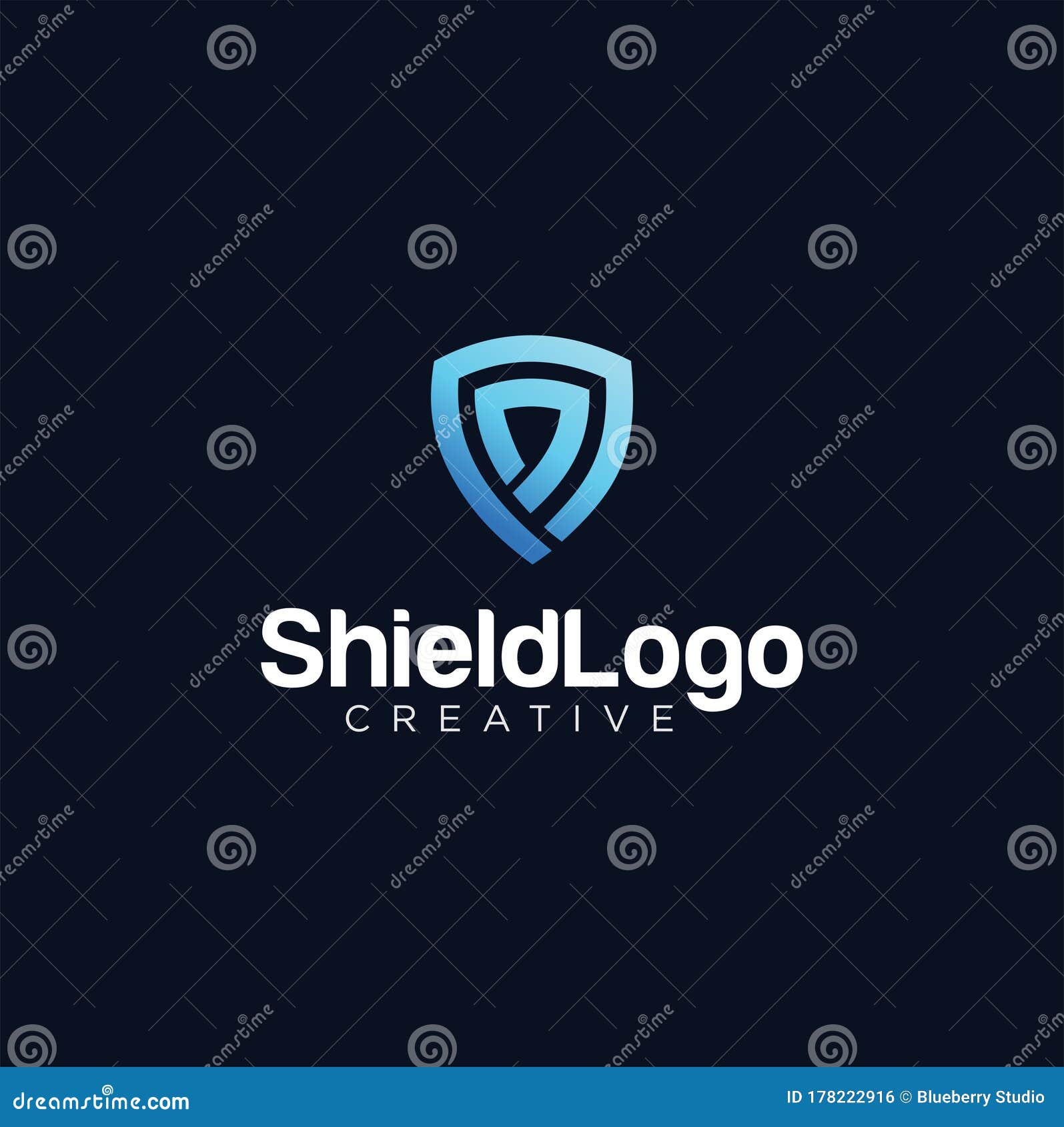 Shield Tech Logo Line Design Template . Security Logo Vector Stock ...