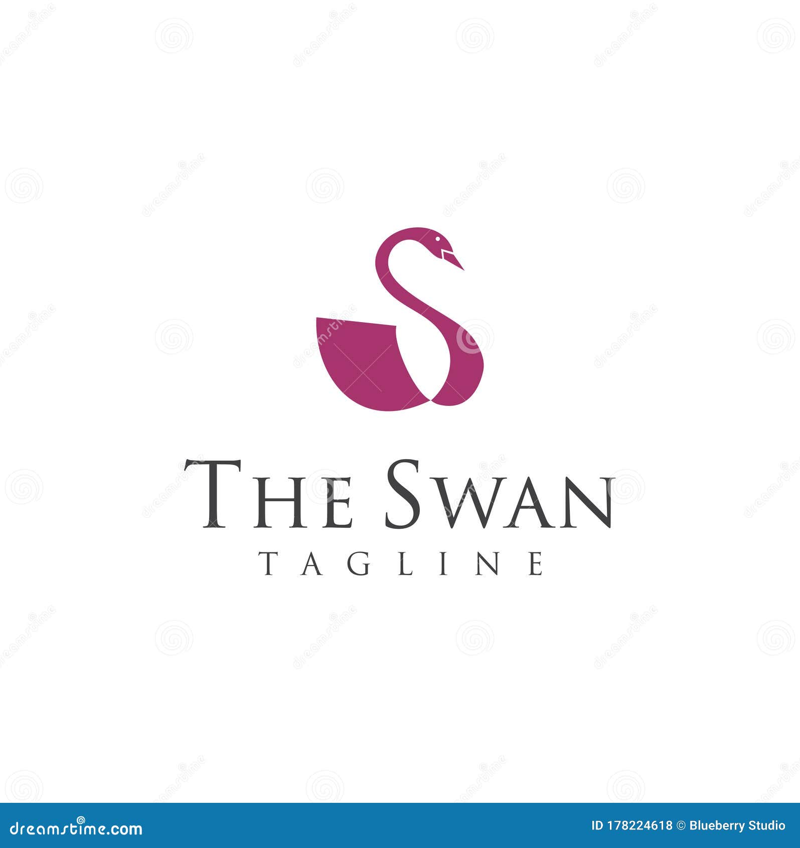 Letter S Swan Logo Designs Inspiration Isolated On White Background ...