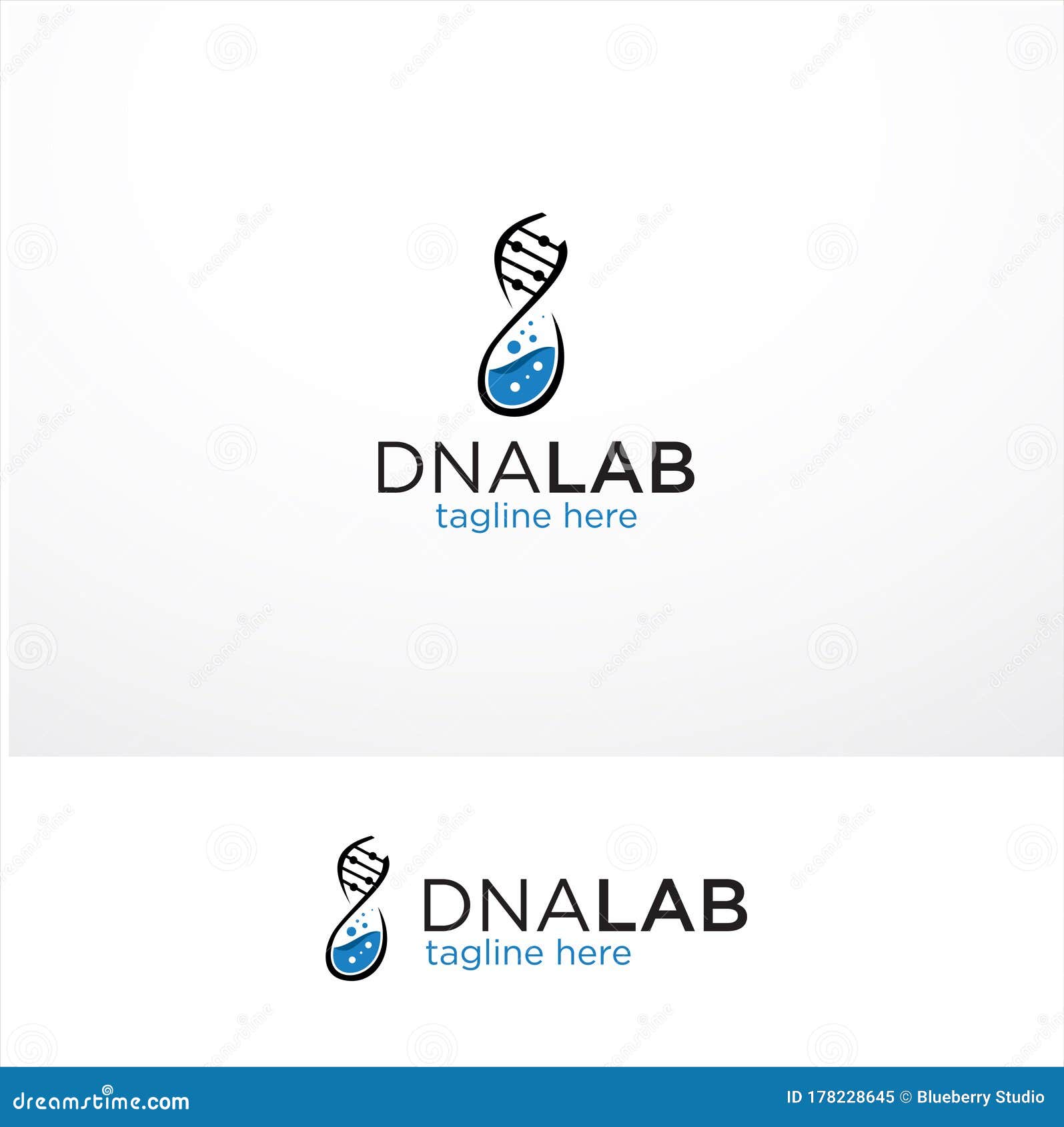 DNA Lab Logo Template Design Vector Illustration Stock Vector ...
