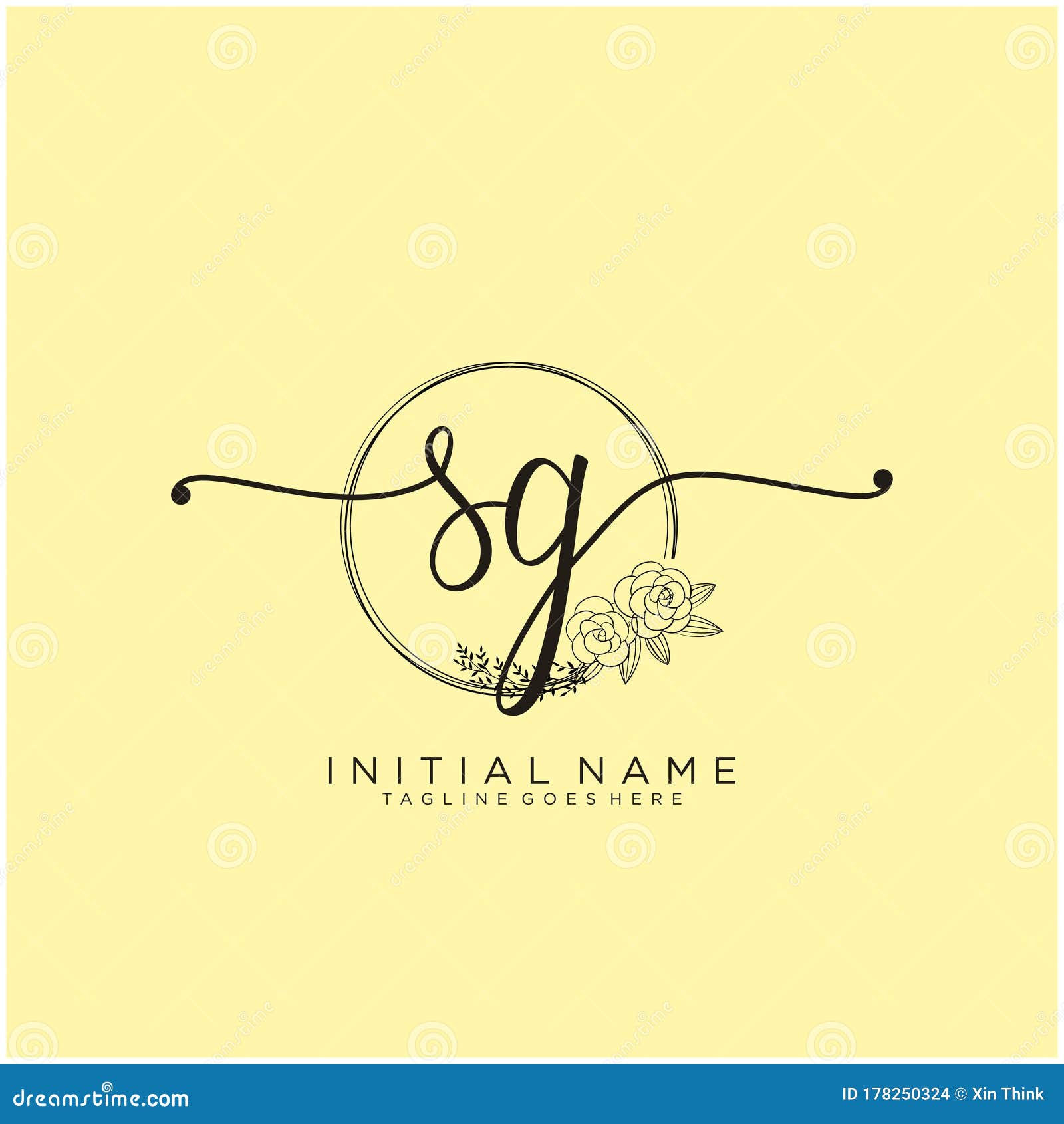 SG Letter Initial Beauty Monogram and Elegant Stock Vector ...