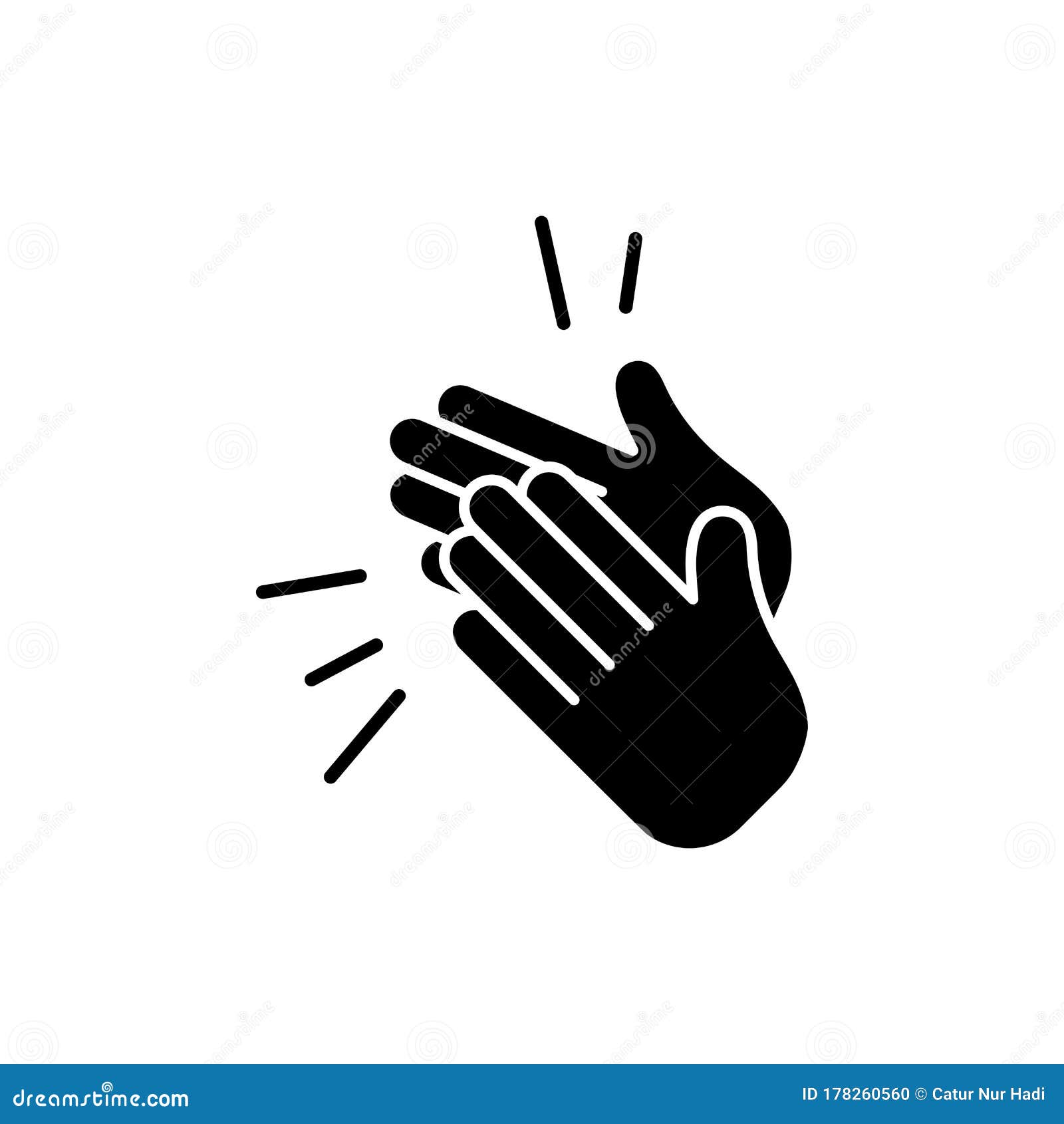 Clapping Hand Icon Vector Design Trendy Stock Vector - Illustration of ...