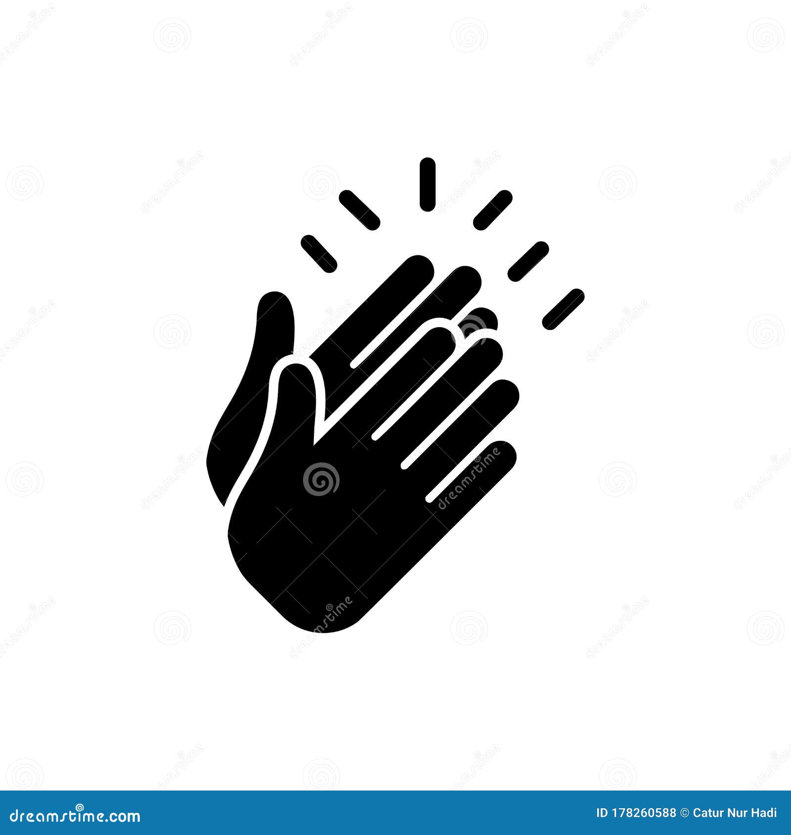 Clapping Hand Icon Vector Design Trendy Stock Vector - Illustration of ...