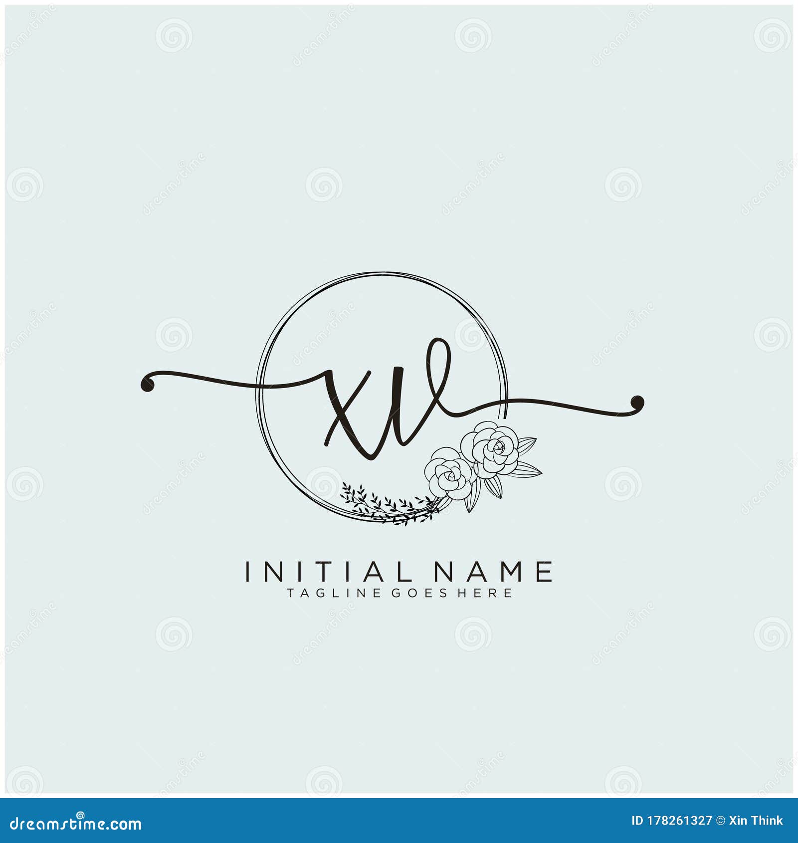 XV Letter Initial Beauty Monogram and Elegant Stock Vector ...