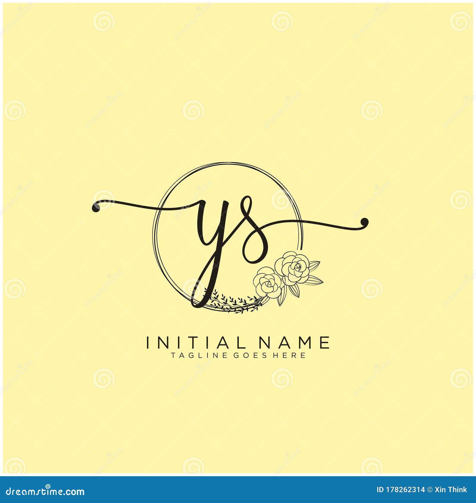 YS Letter Initial Beauty Monogram and Elegant Stock Vector ...