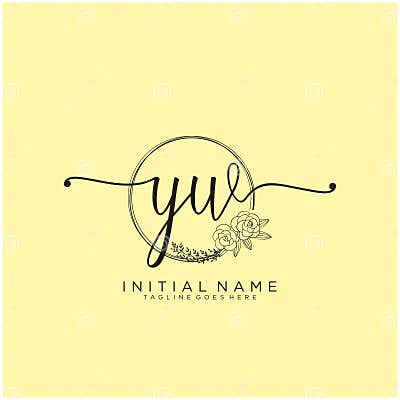 YW Letter Initial Beauty Monogram and Elegant Stock Vector ...