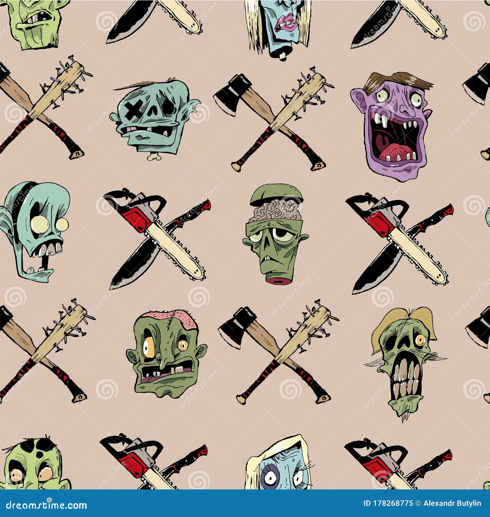 Machetes Cross Vector Illustration Flat Style Front | CartoonDealer.com ...