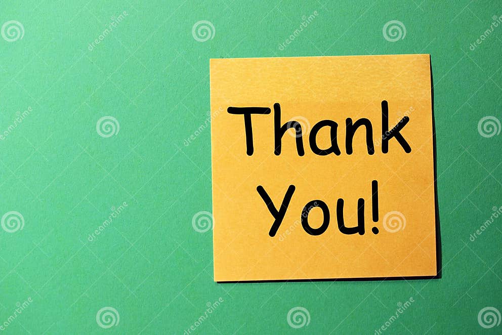 Thank you post it stock photo. Image of advertising - 178298348