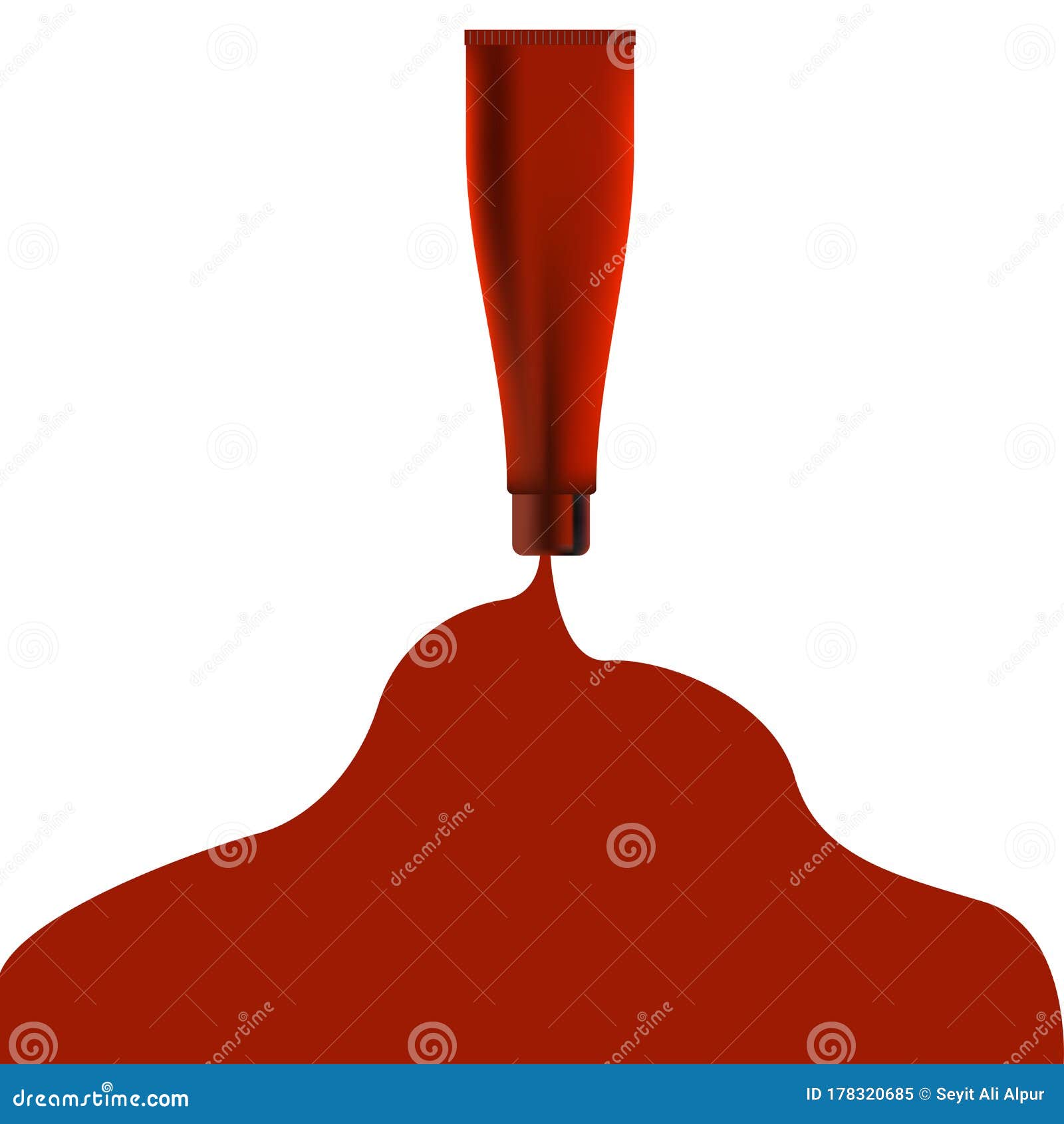 Red hand cream stock illustration. Illustration of plastic - 178320685