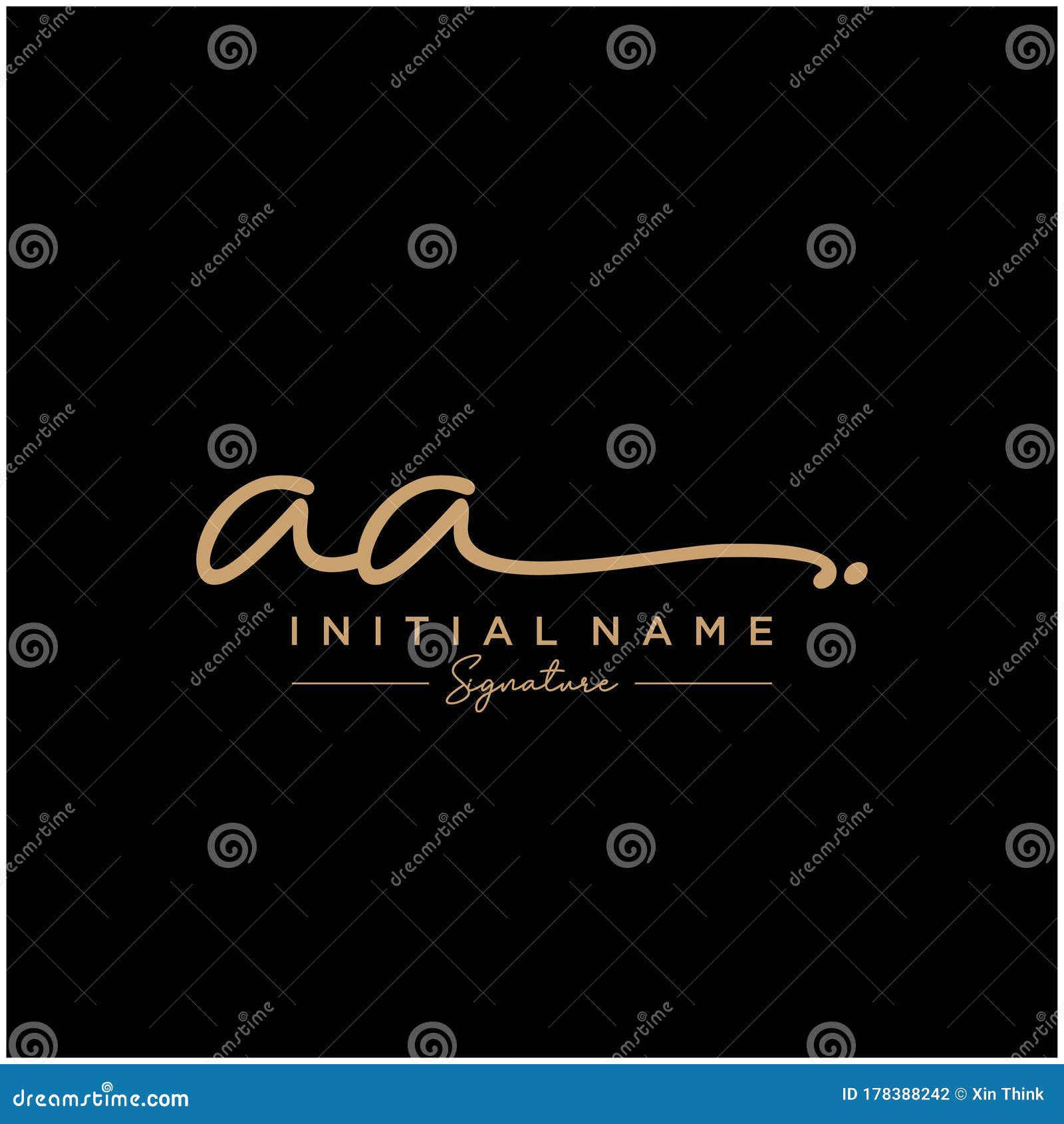 Letter AA Signature Logo Template Vector Stock Vector - Illustration of ...